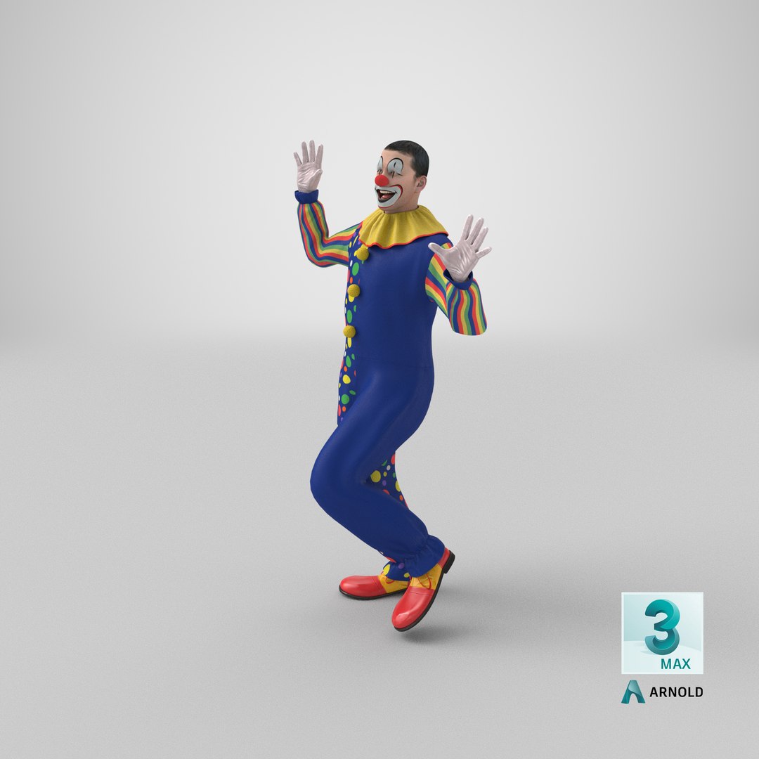 Funny Clown Dancing Pose 3D Model - TurboSquid 1602230