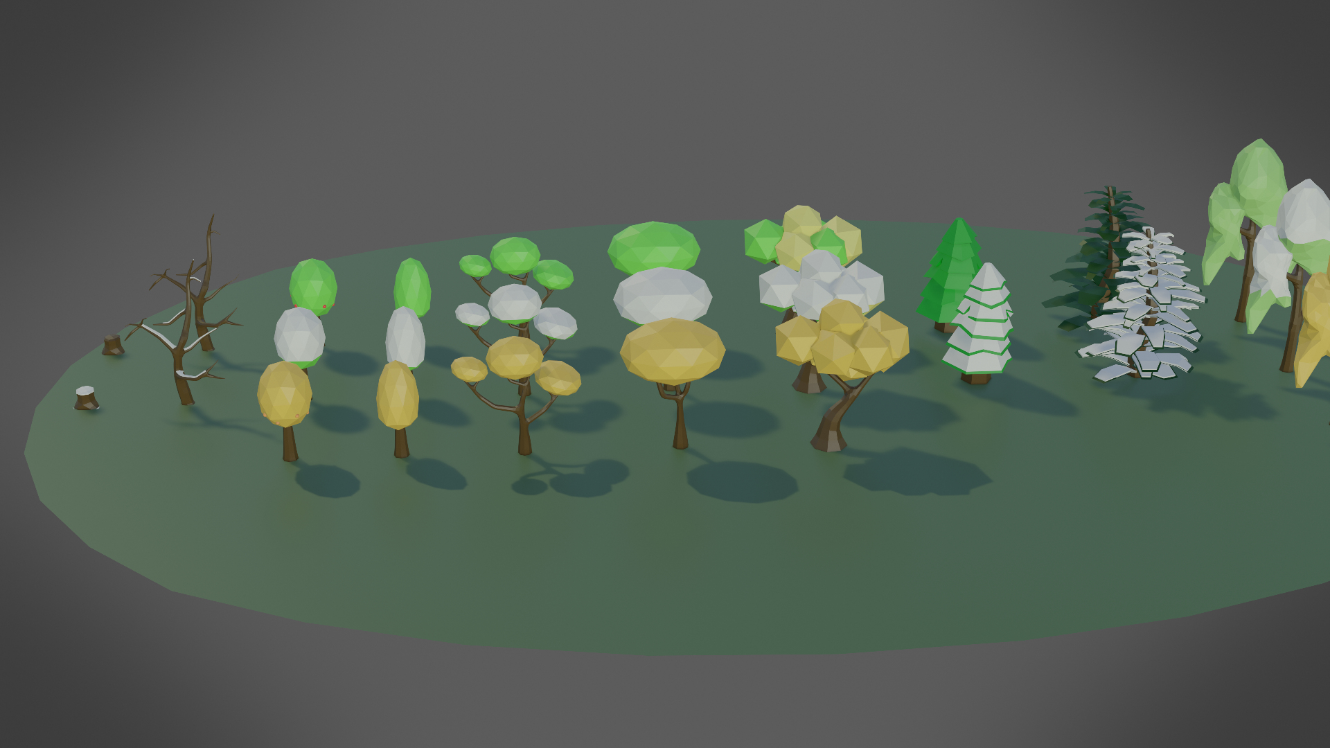 3D Low Poly Trees Collection Model - TurboSquid 2117211