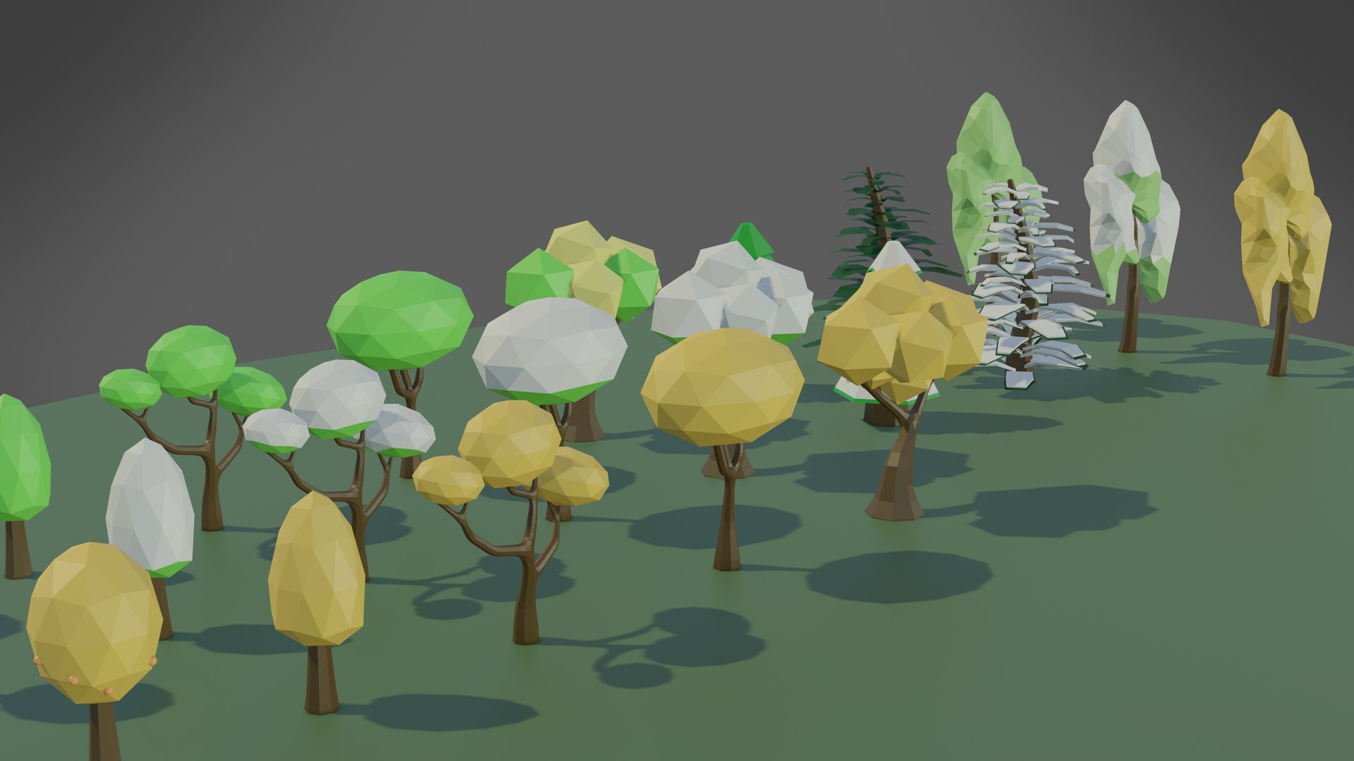 3D Low Poly Trees Collection Model - TurboSquid 2117211