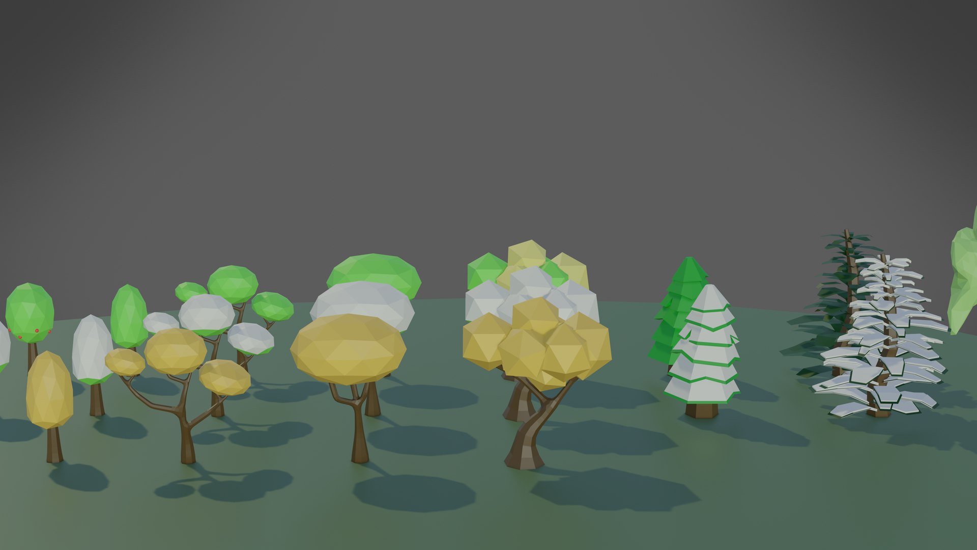 3D Low Poly Trees Collection Model - TurboSquid 2117211