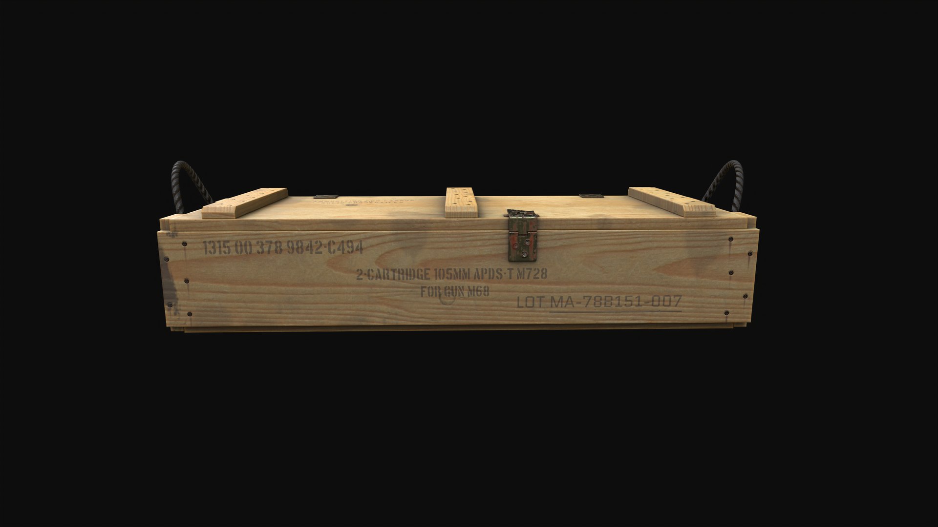 3D M68 Military Wooden Ammo Crate PBR Low Poly Game Ready - TurboSquid ...