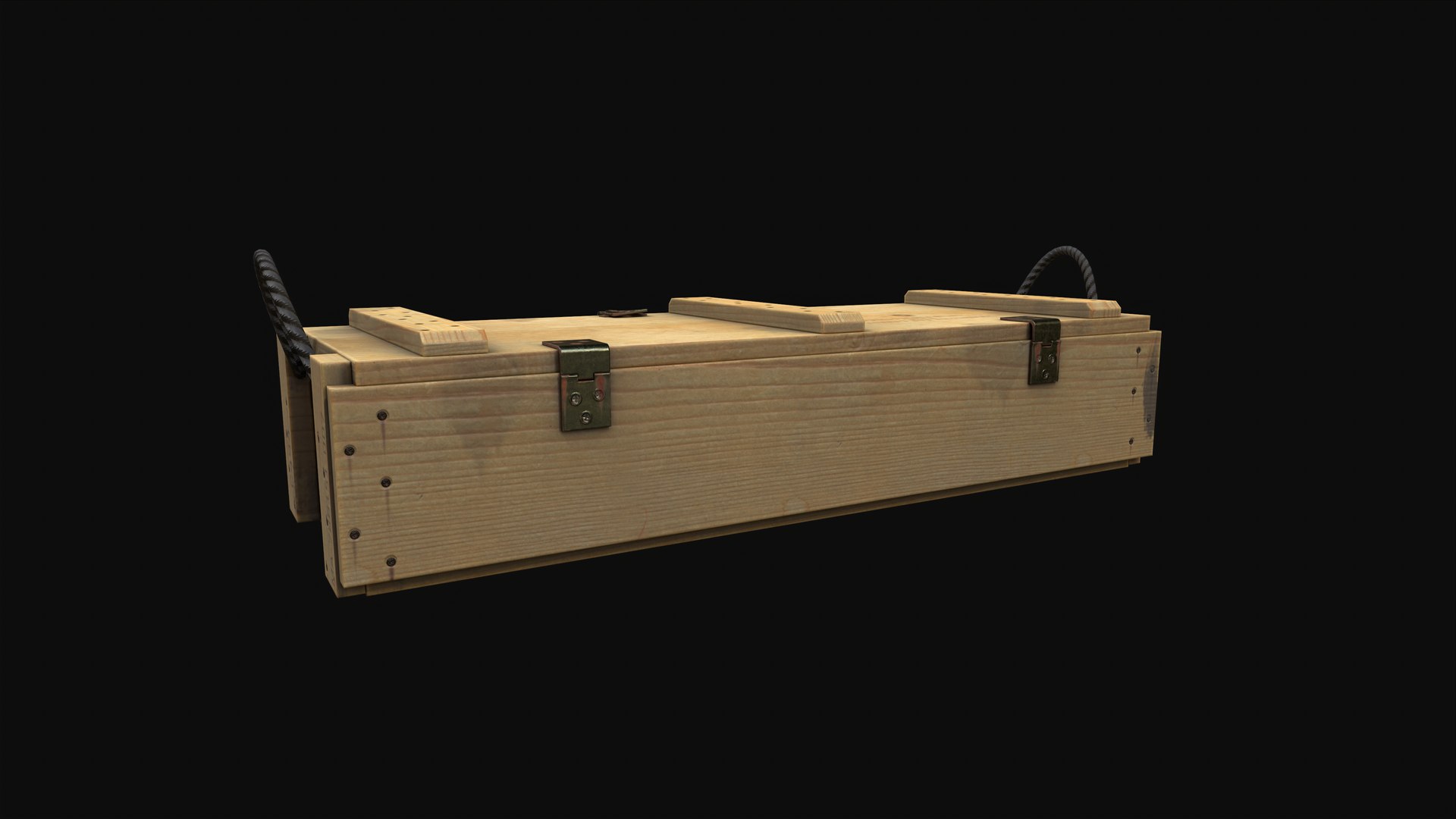 3D M68 Military Wooden Ammo Crate PBR Low Poly Game Ready - TurboSquid ...