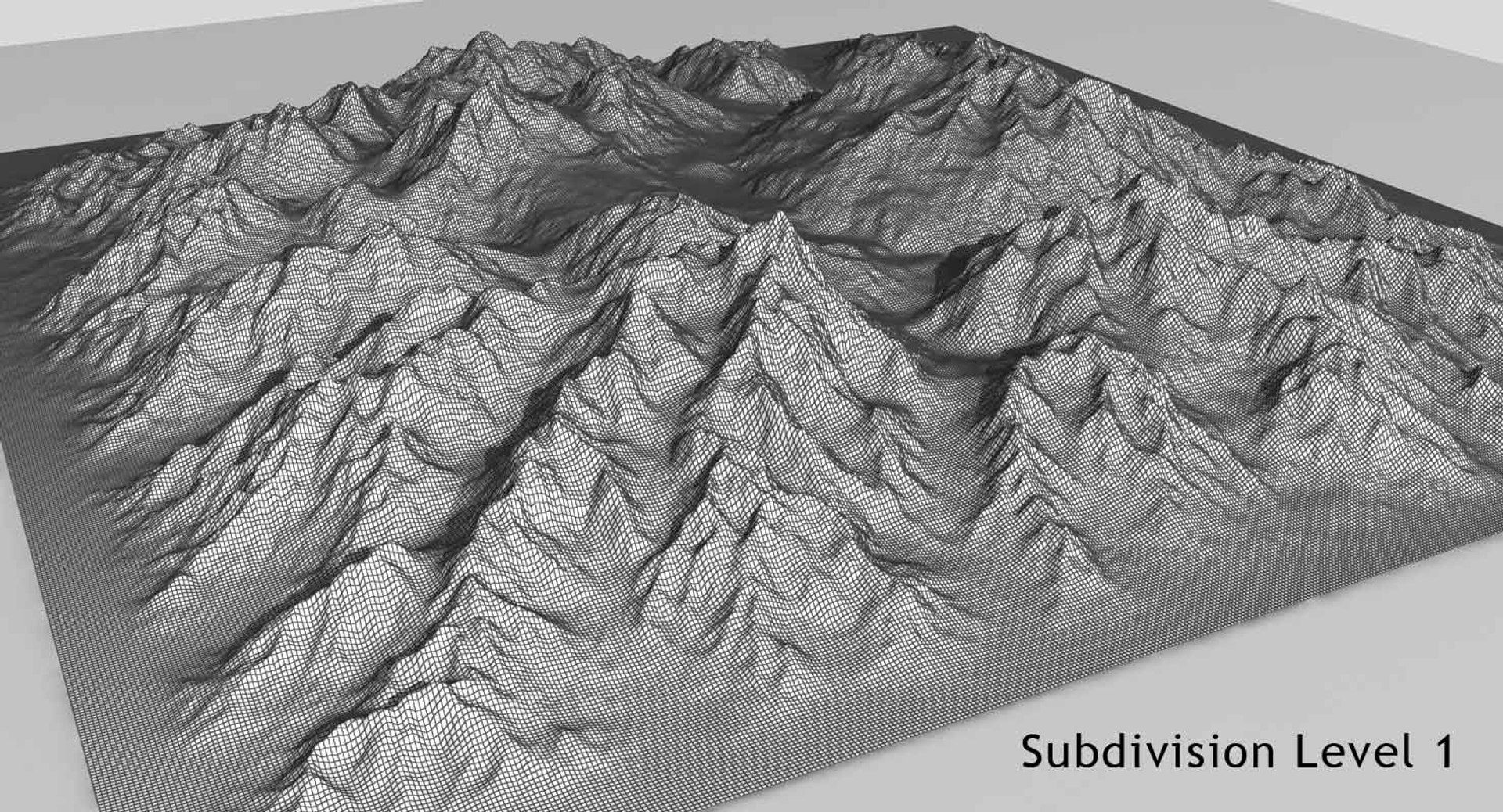 Mountain Range Snow Terrain Landscape 3d Model