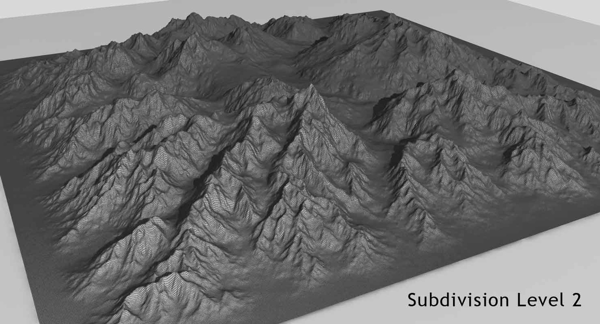 Mountain Range Snow Terrain Landscape 3d Model
