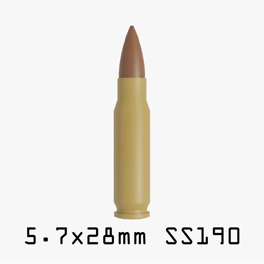 5-7x28mm SS190 Cartridge Model - TurboSquid 2053753