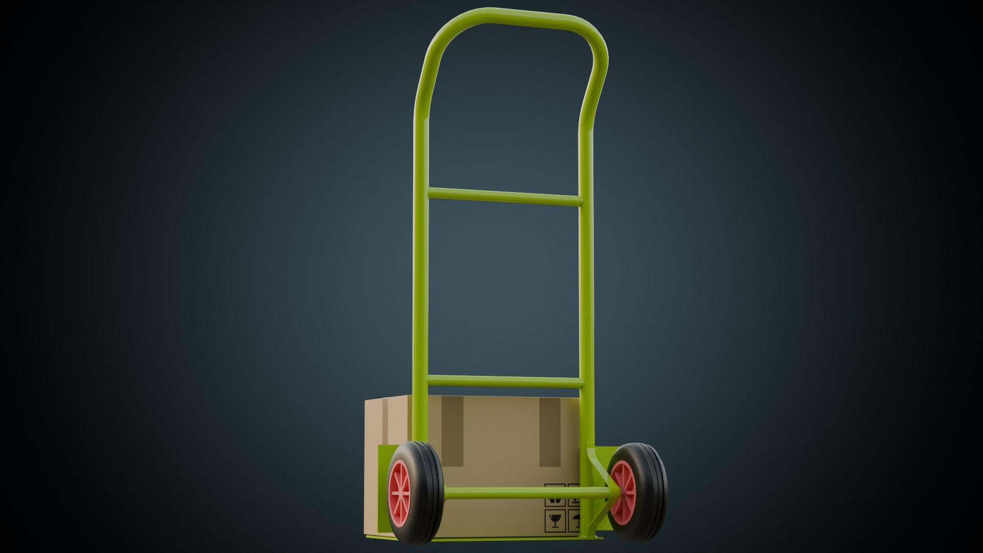 Hand Truck And Boxes 5 Basic 3D Model - TurboSquid 2278544