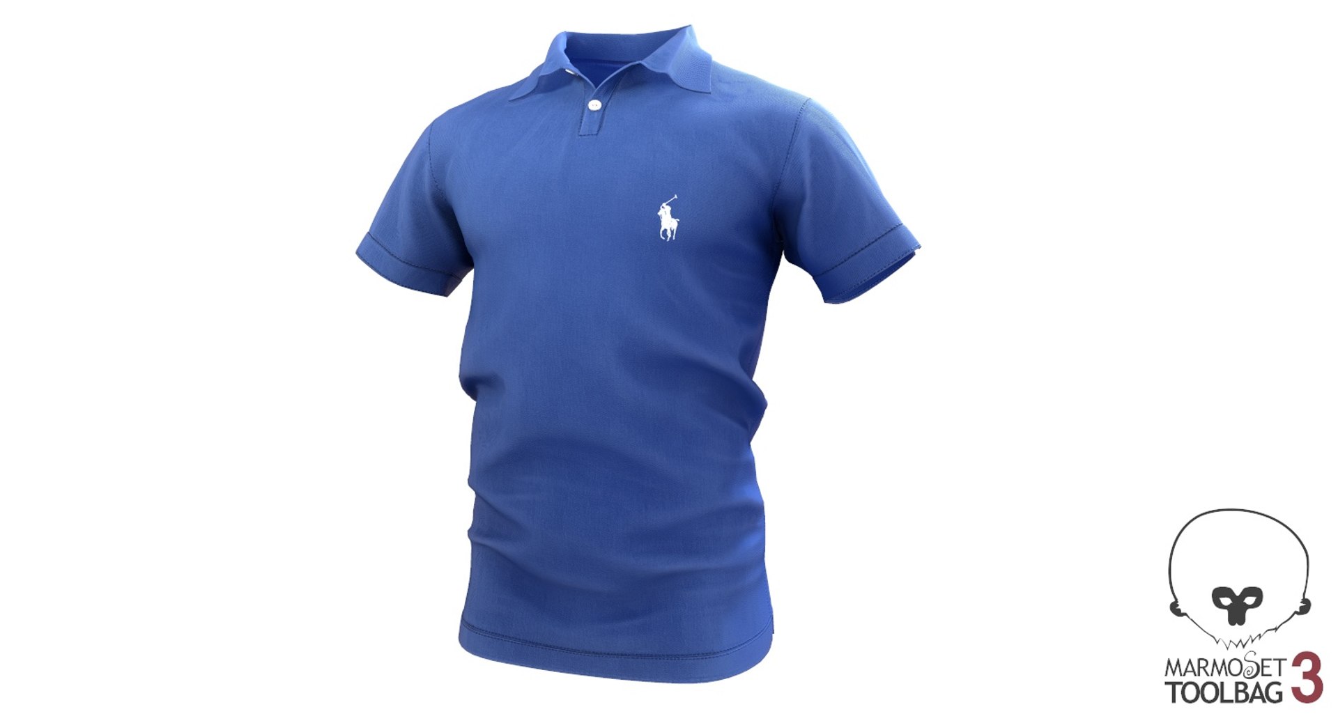 Polo Shirt Blue Model - TurboSquid 1366098