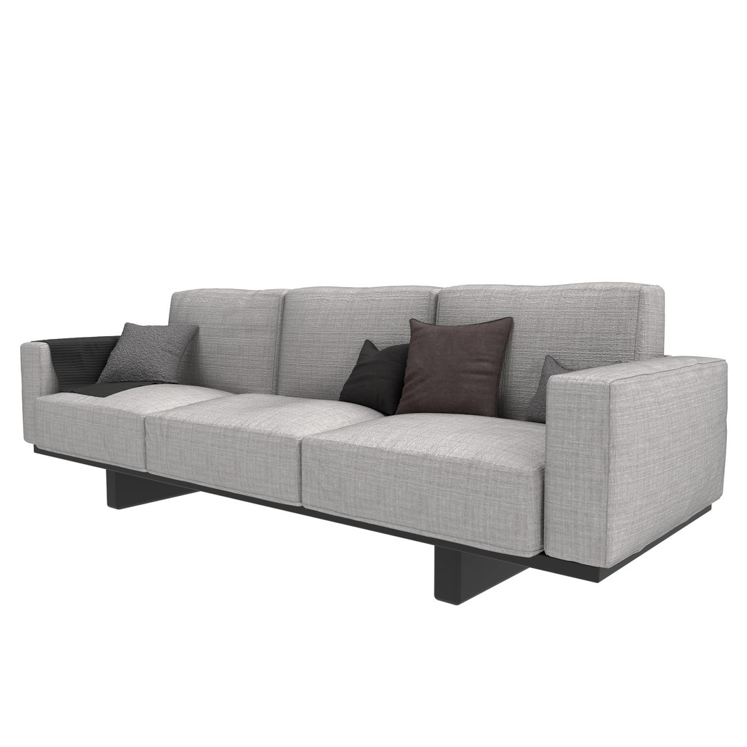 3D Sofa 3 Seater Model - TurboSquid 2257686