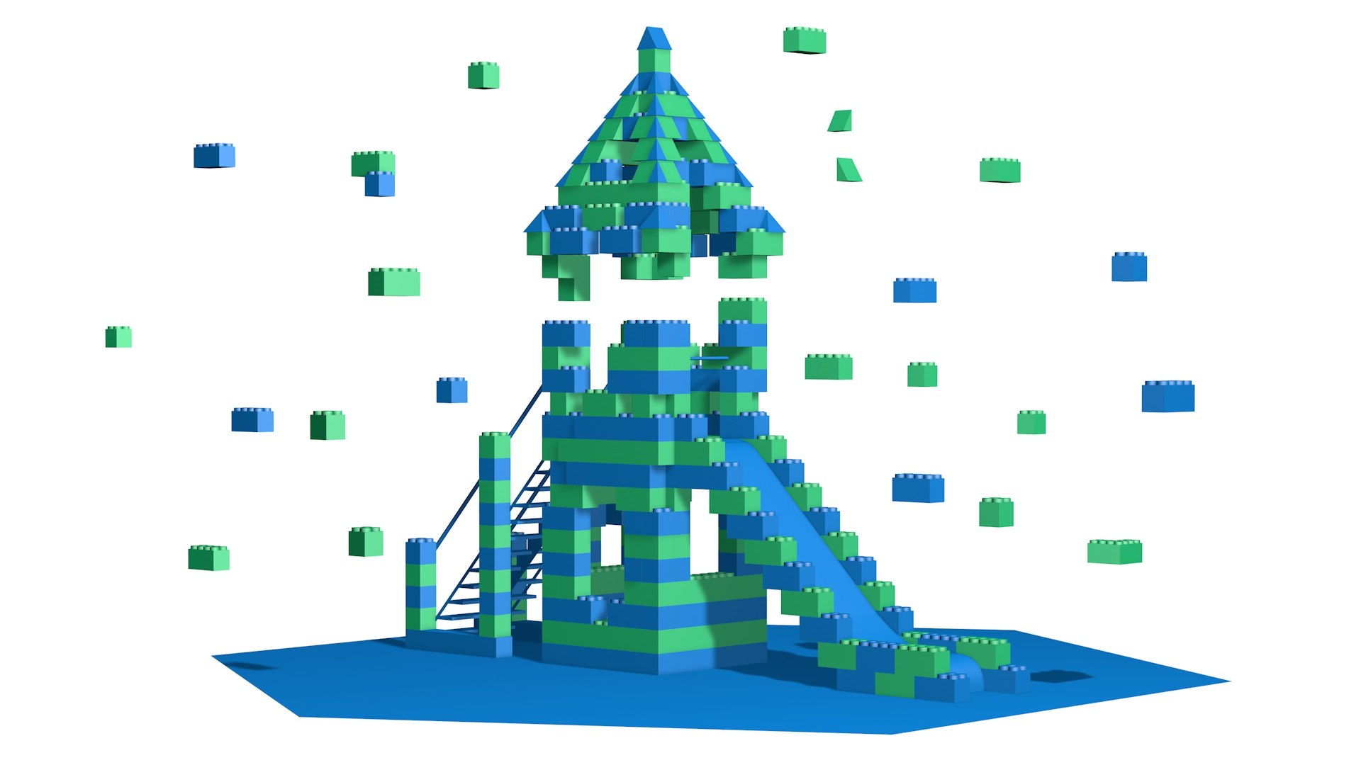 3D Playground Slide Lego Theme Model - TurboSquid 1729354