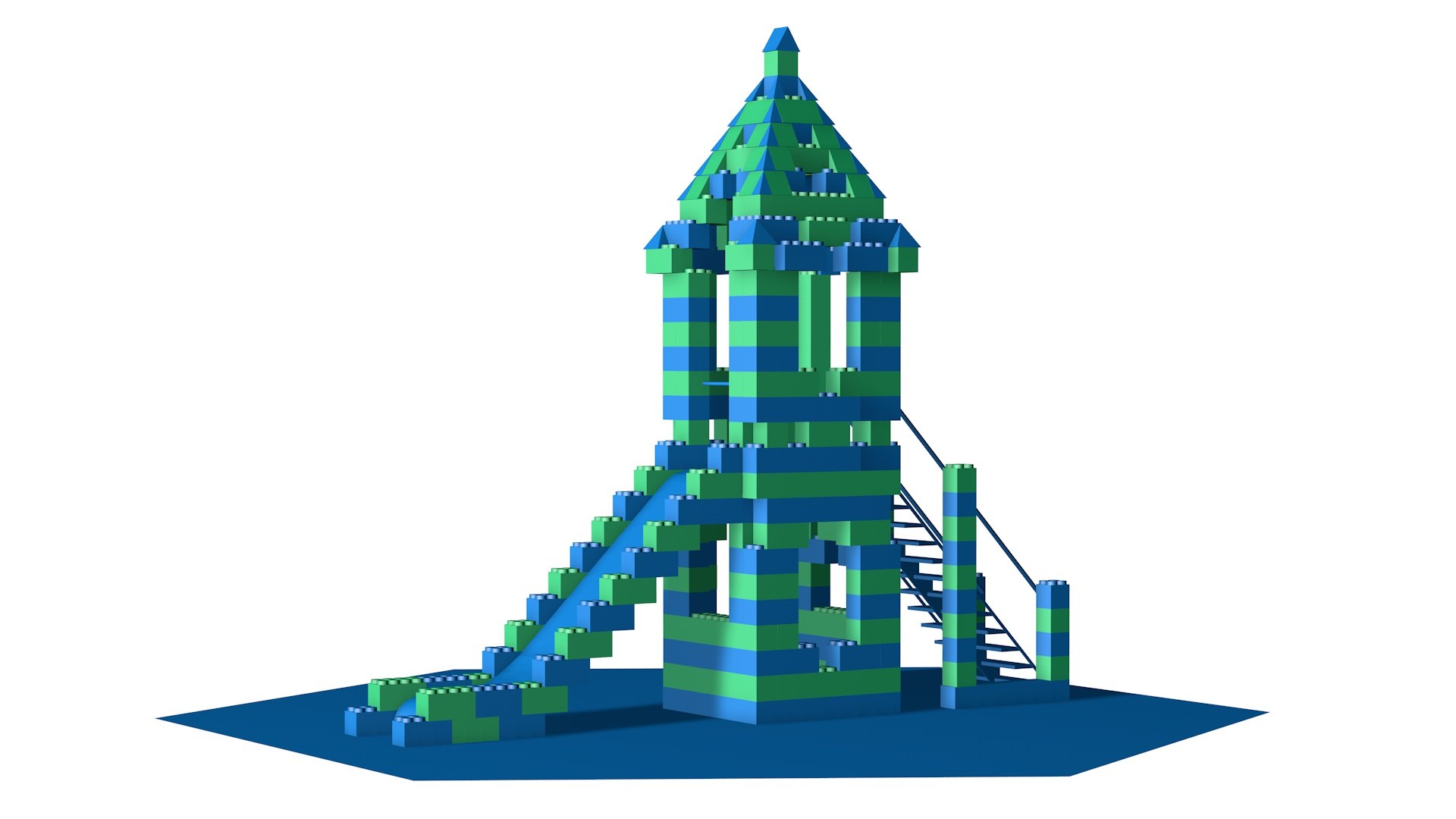 3D Playground Slide Lego Theme Model - TurboSquid 1729354