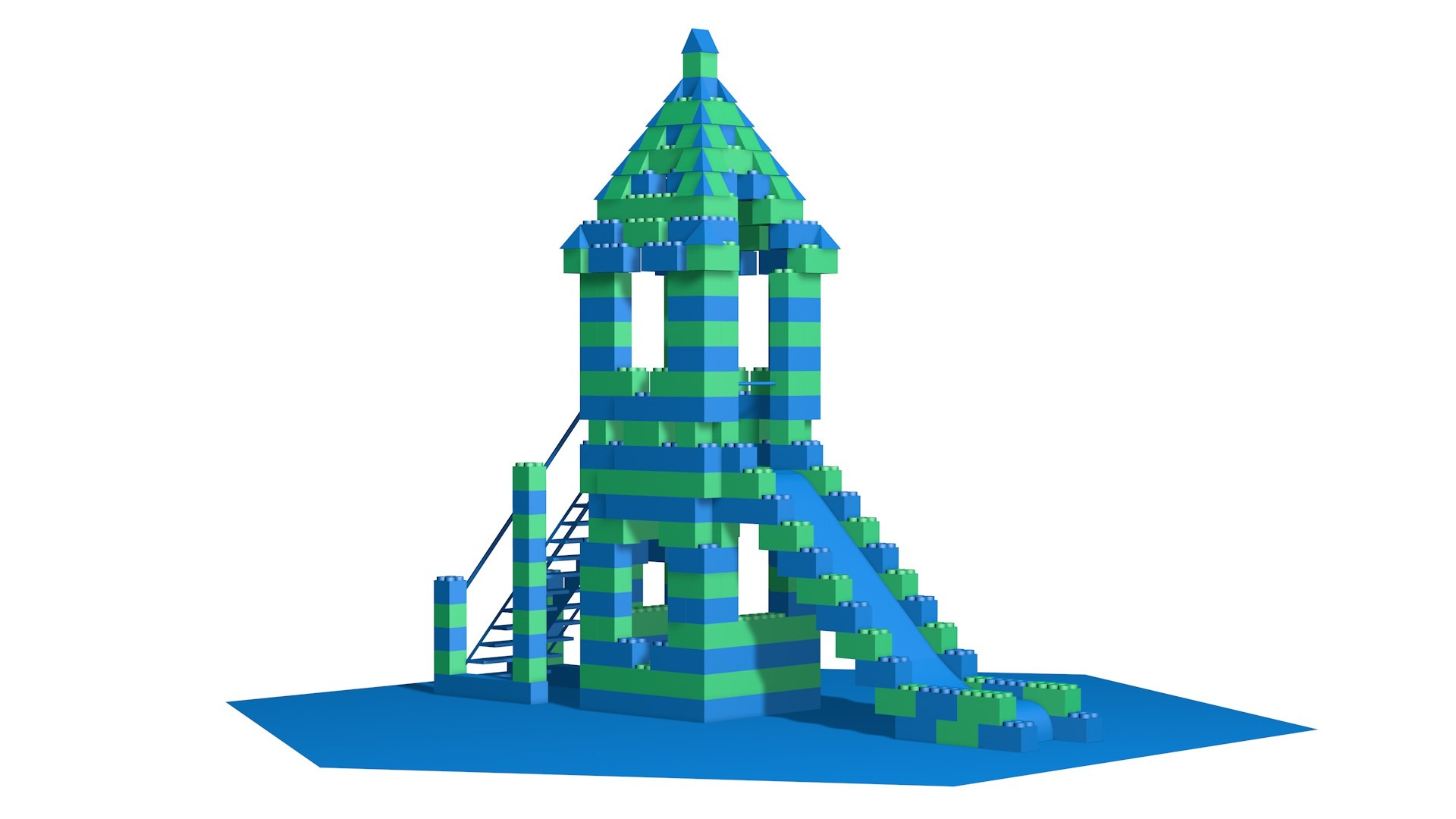 3D Playground Slide Lego Theme Model - TurboSquid 1729354