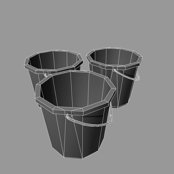 3d plastic bucket 04 model