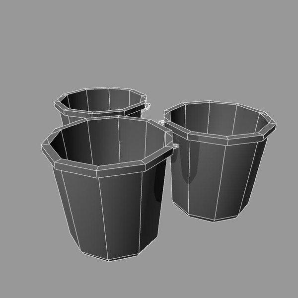 3d plastic bucket 04 model