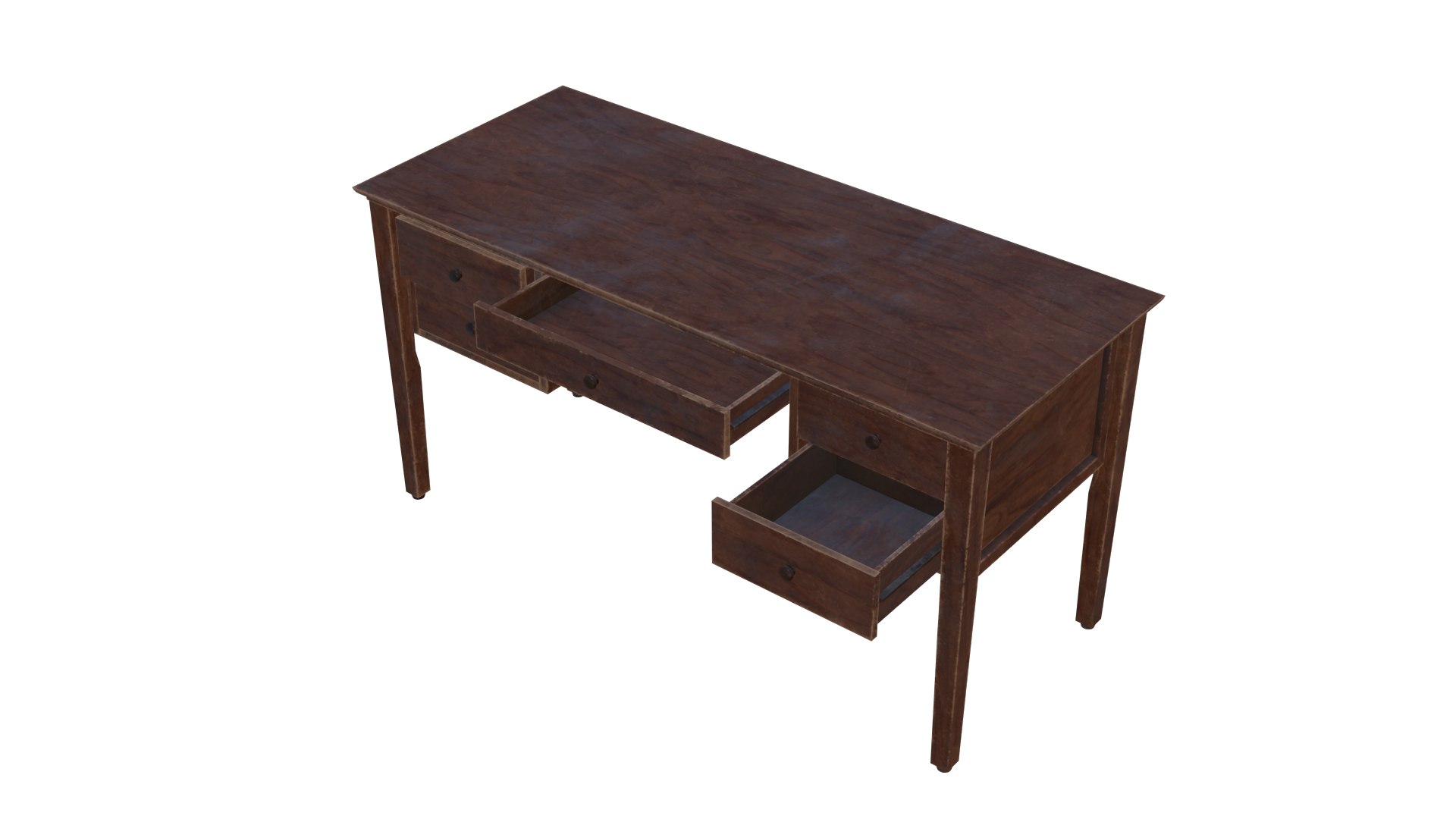 Low Poly Wooden Desk 3D Model Model - TurboSquid 2298077