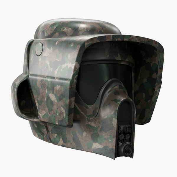 Modello 3D Casco da soldato scout di Star Wars, mimetico forestale ...