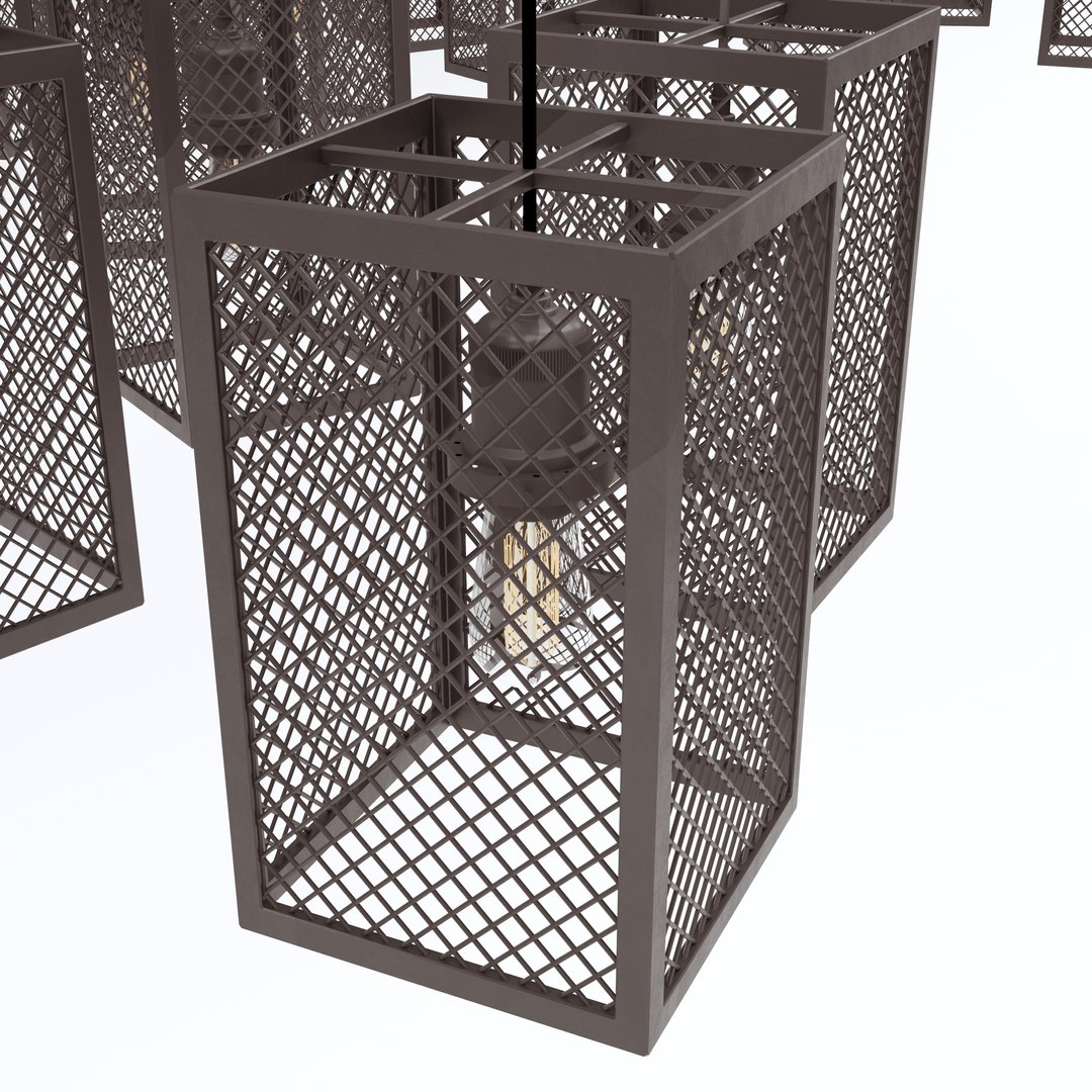 3D Model Circle Cage Light - TurboSquid 1948823