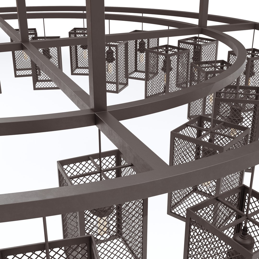 3D Model Circle Cage Light - TurboSquid 1948823