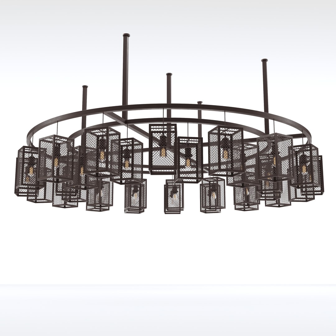 3D Model Circle Cage Light - TurboSquid 1948823