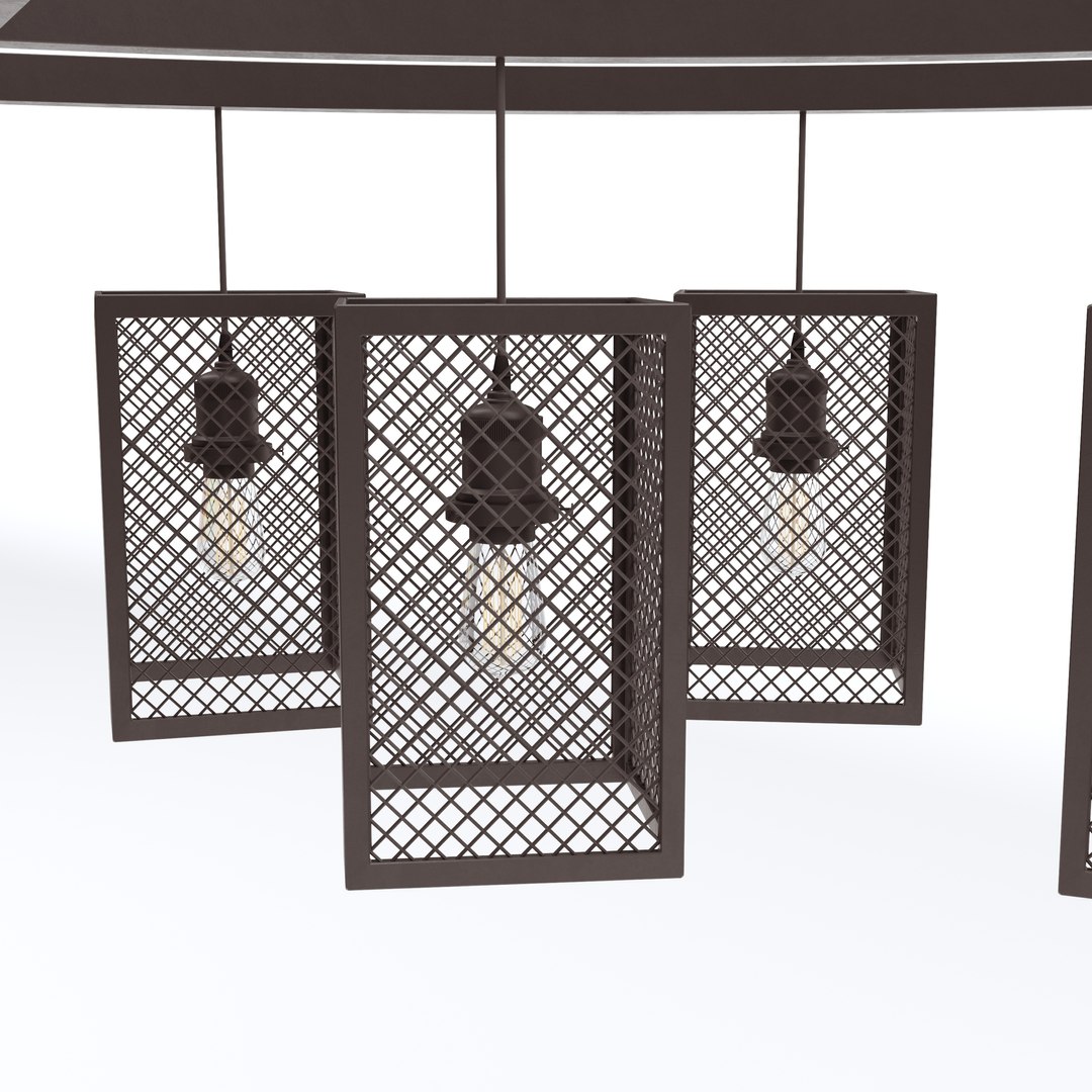 3D Model Circle Cage Light - TurboSquid 1948823