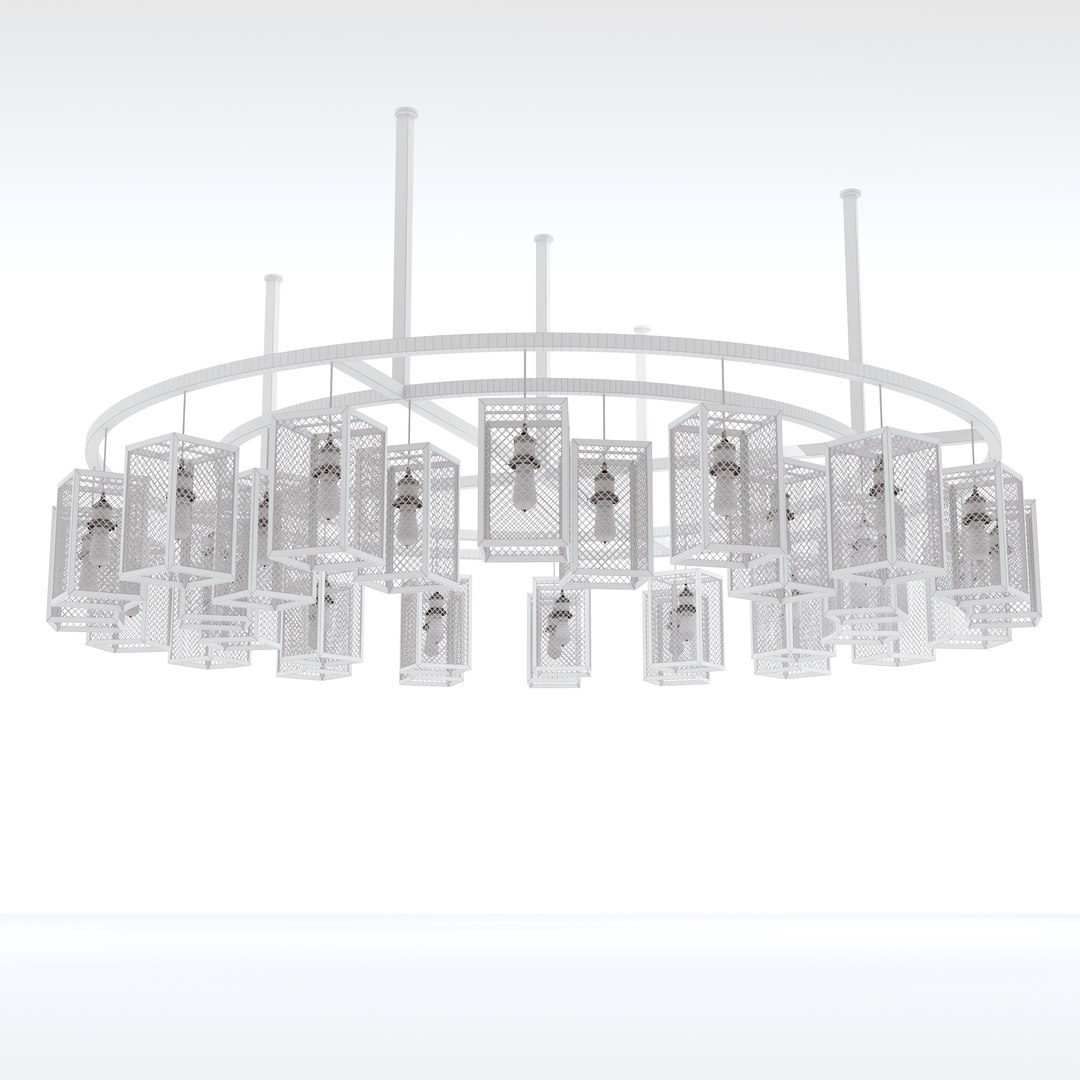 3D Model Circle Cage Light - TurboSquid 1948823