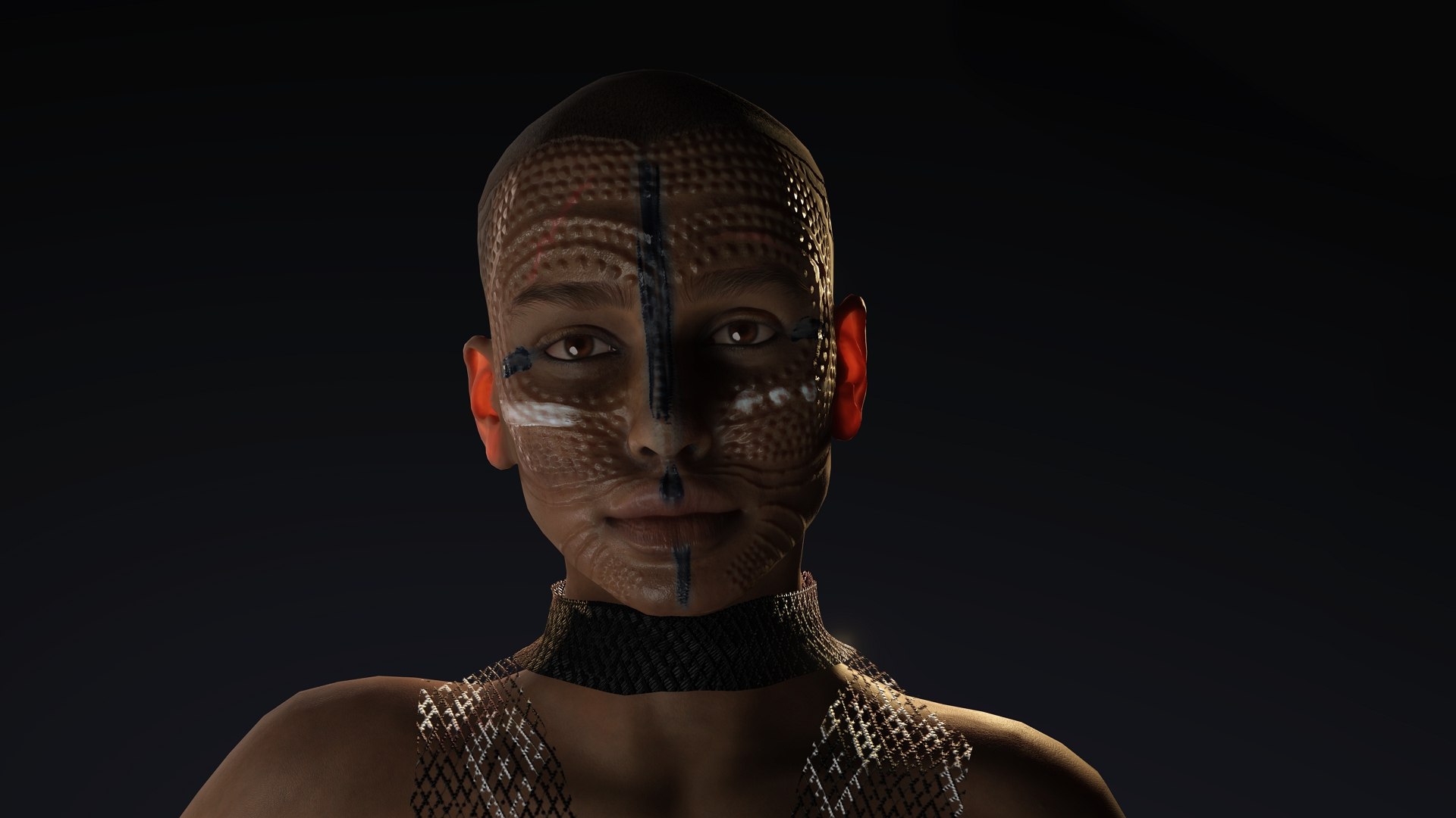 Free 3D African Girl Rigged - 2500 Free Animations Tutorial Low-poly 3D ...