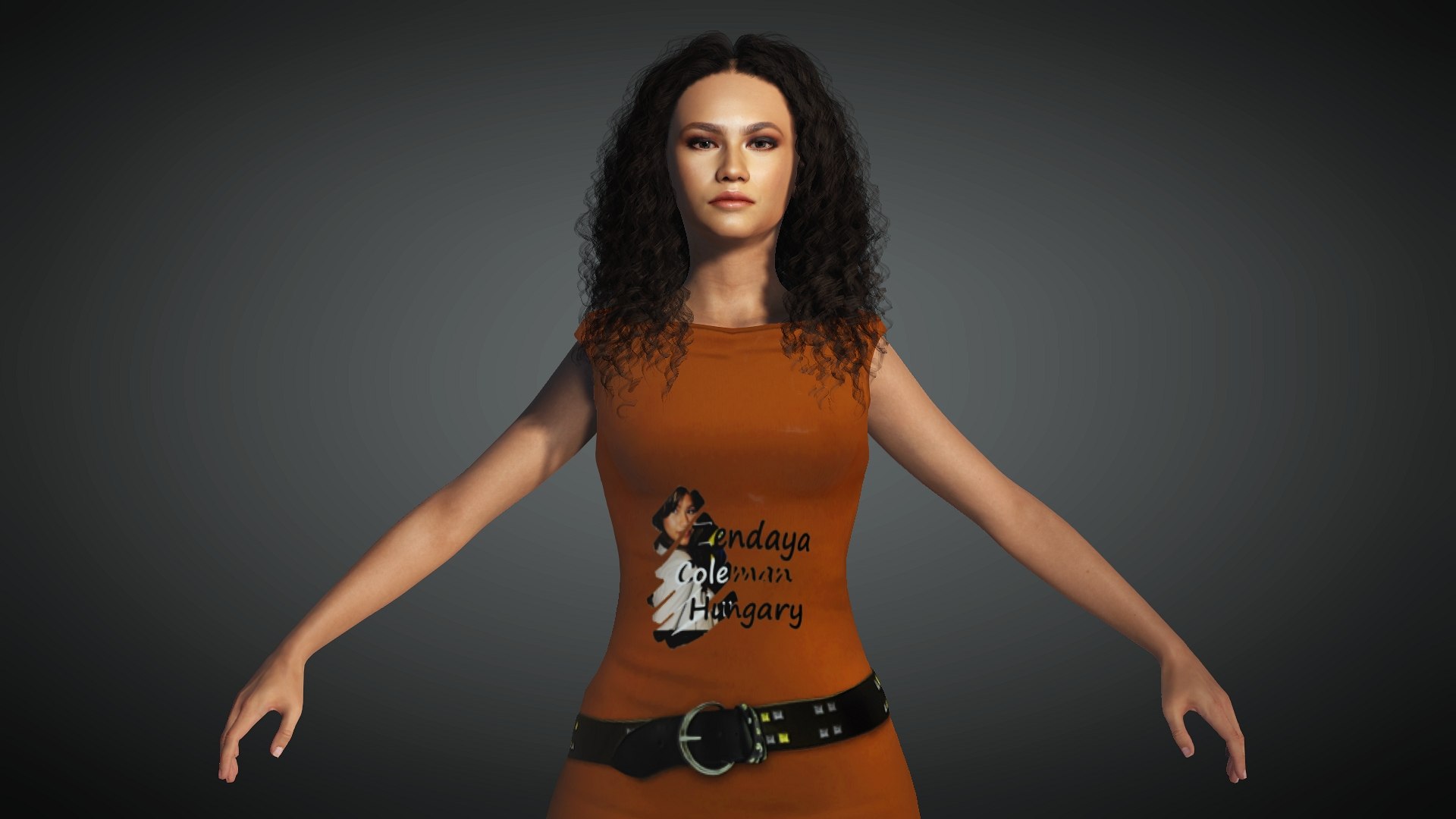 Zendaya Dancing Girl 3D Rigged Model Ready For Animation 3D Model ...