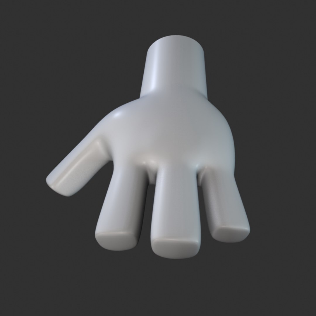 cartoon hand no:4 3d model