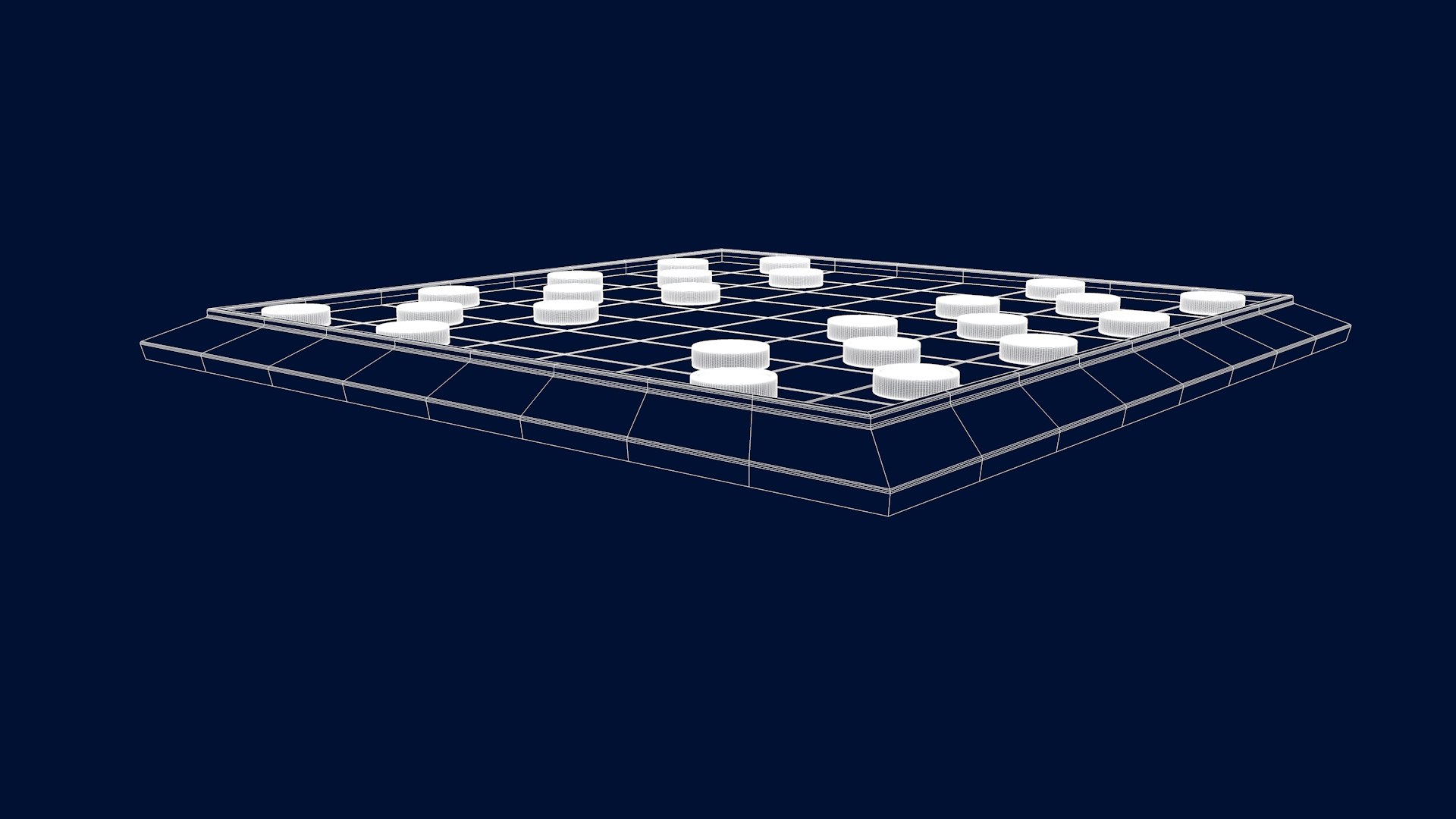 3D model classic board checkers - TurboSquid 1632803