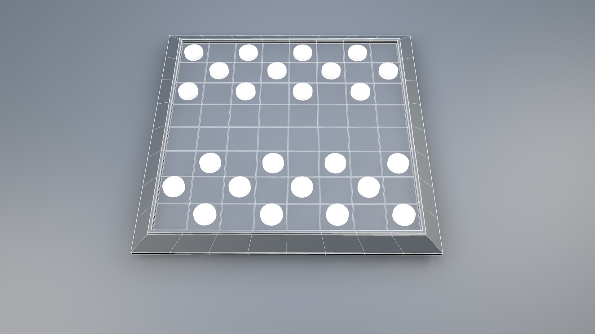 3D model classic board checkers - TurboSquid 1632803