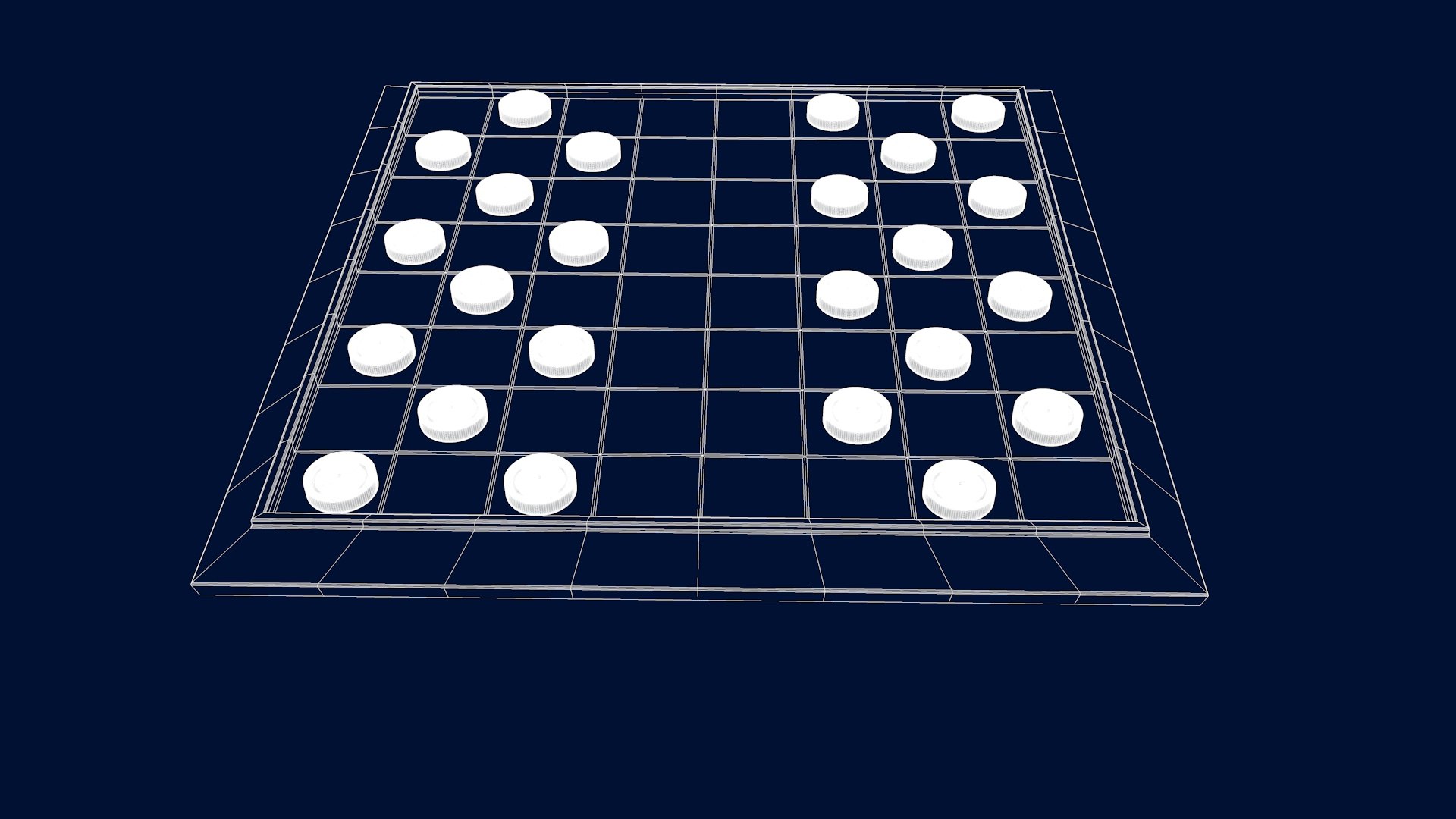 3D model classic board checkers - TurboSquid 1632803