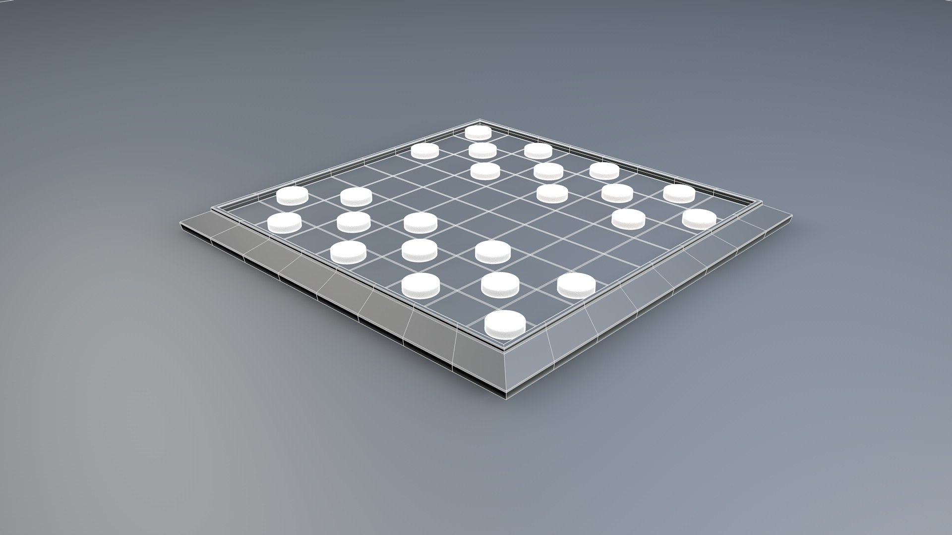 3D model classic board checkers - TurboSquid 1632803