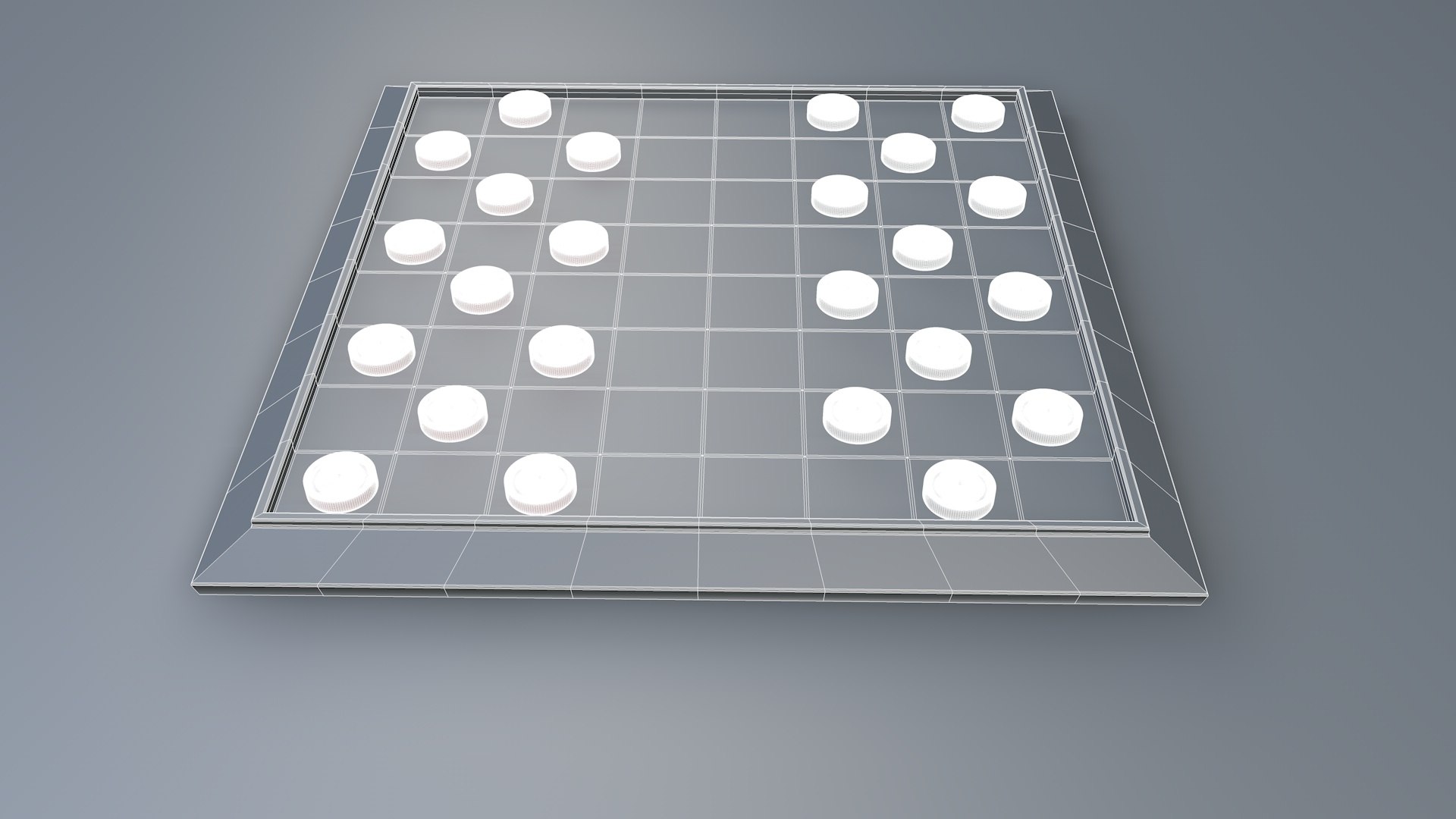 3D model classic board checkers - TurboSquid 1632803