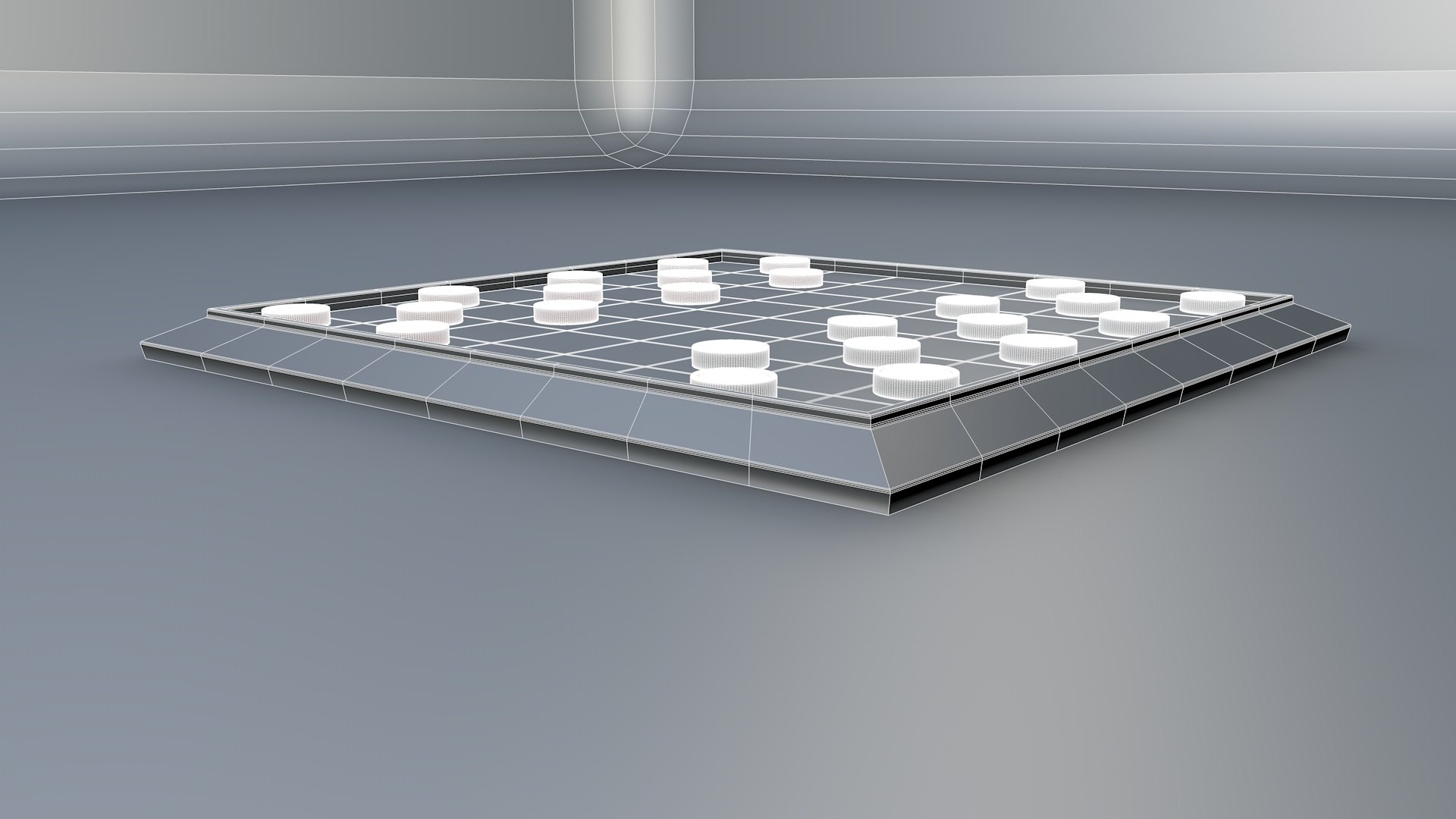 3D model classic board checkers - TurboSquid 1632803