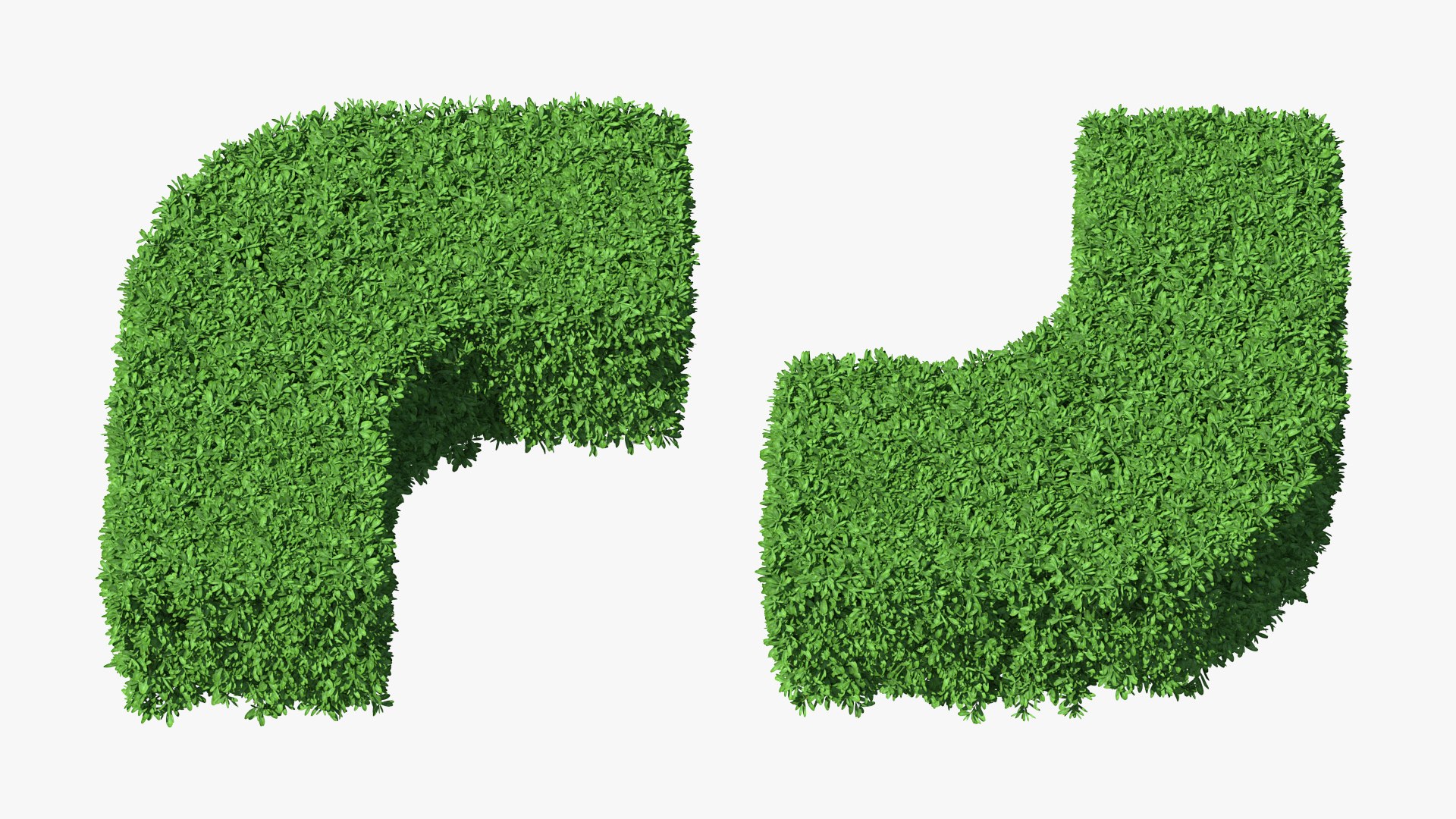 Boxwood Corner Bush Model - TurboSquid 1574953