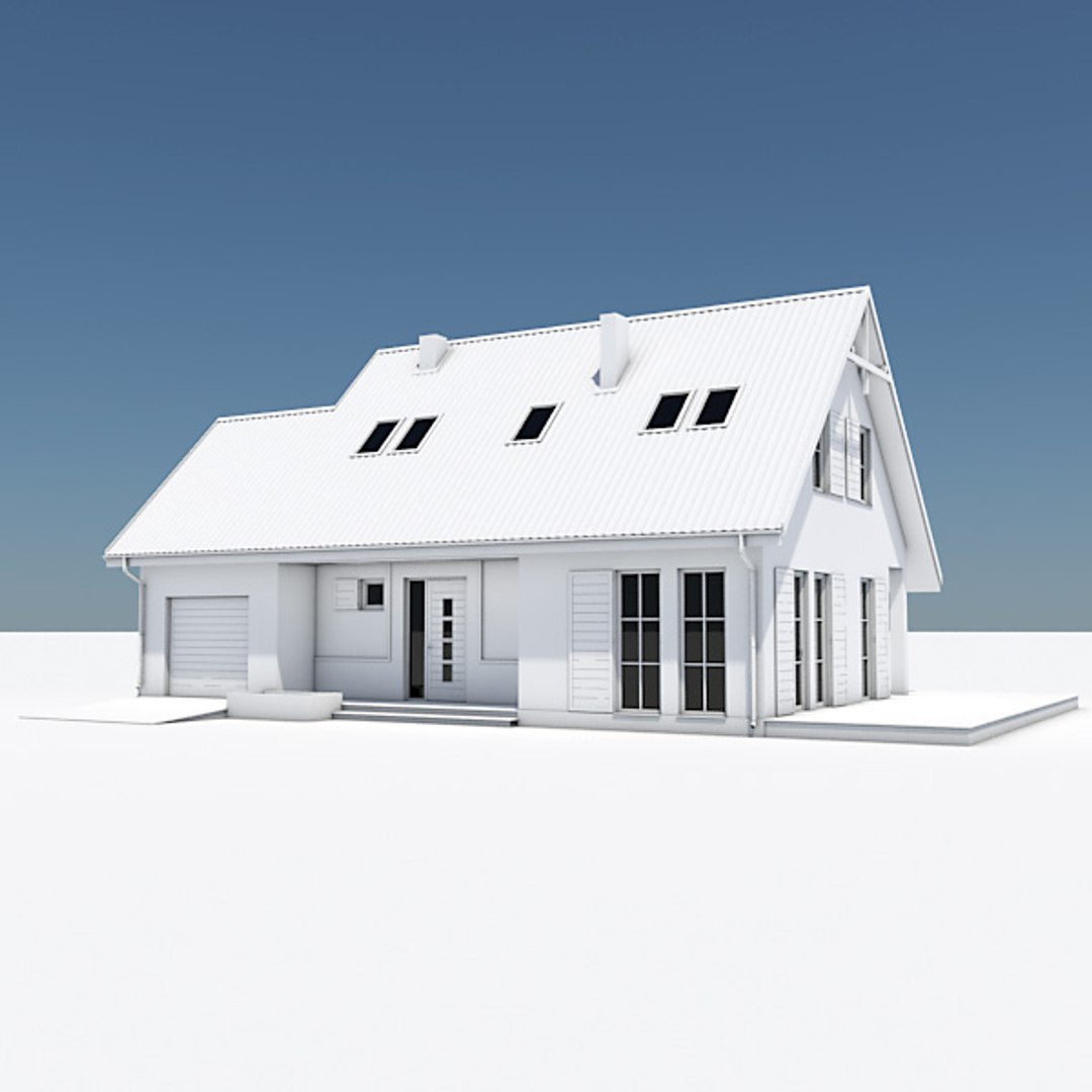 12 traditional european houses 3d model