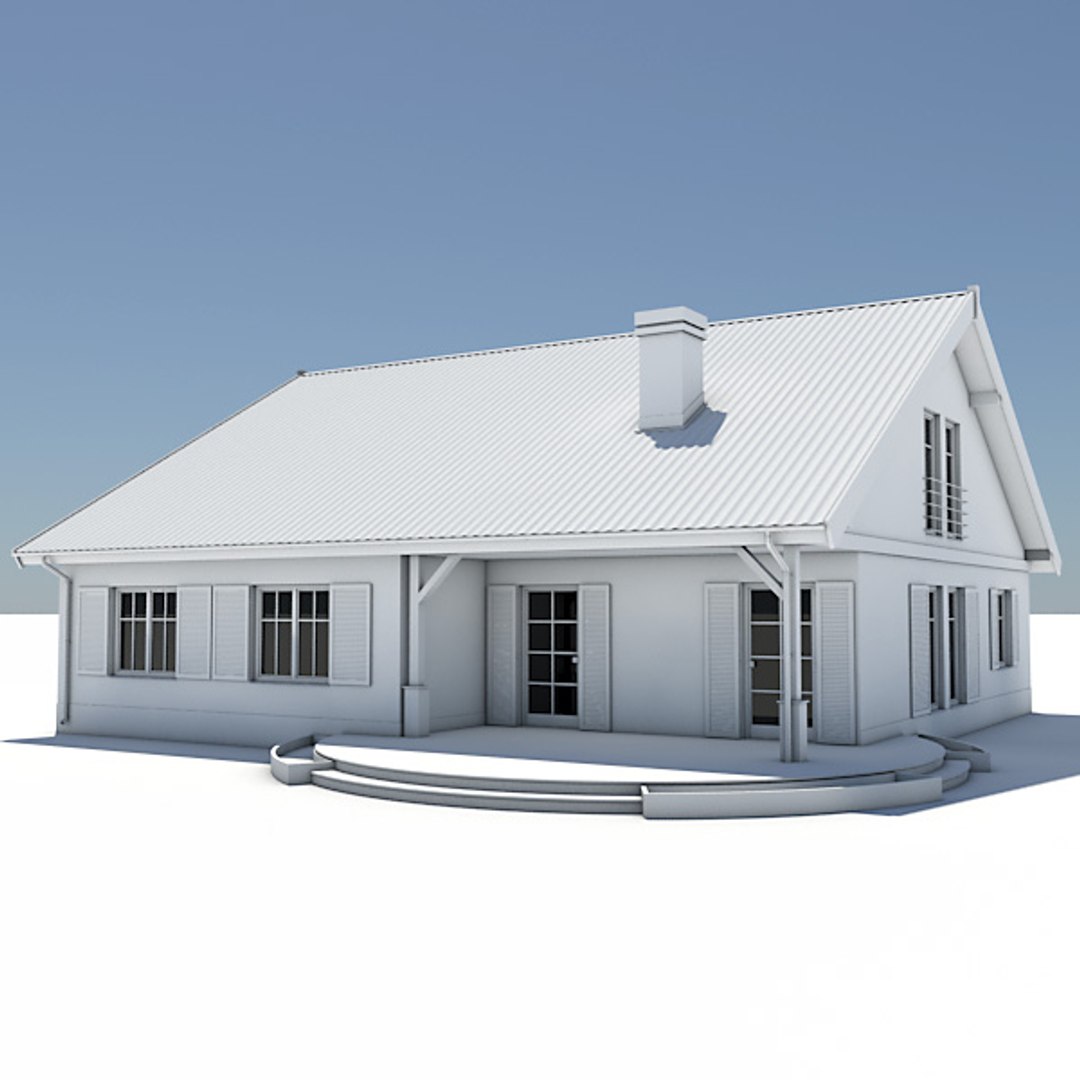 12 traditional european houses 3d model