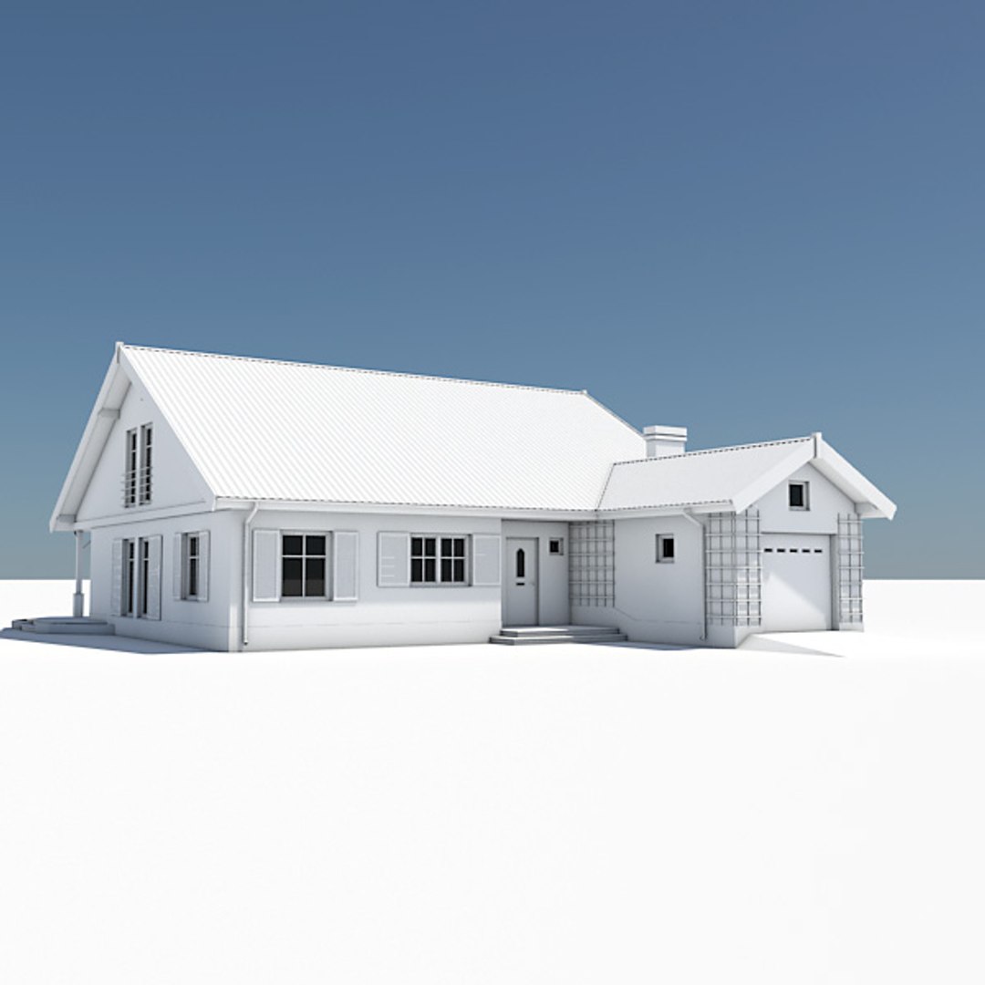 12 traditional european houses 3d model