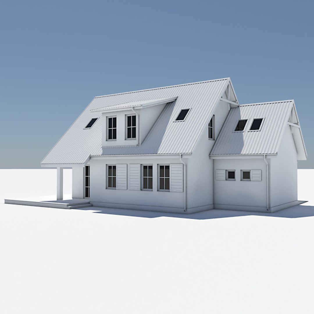 12 traditional european houses 3d model