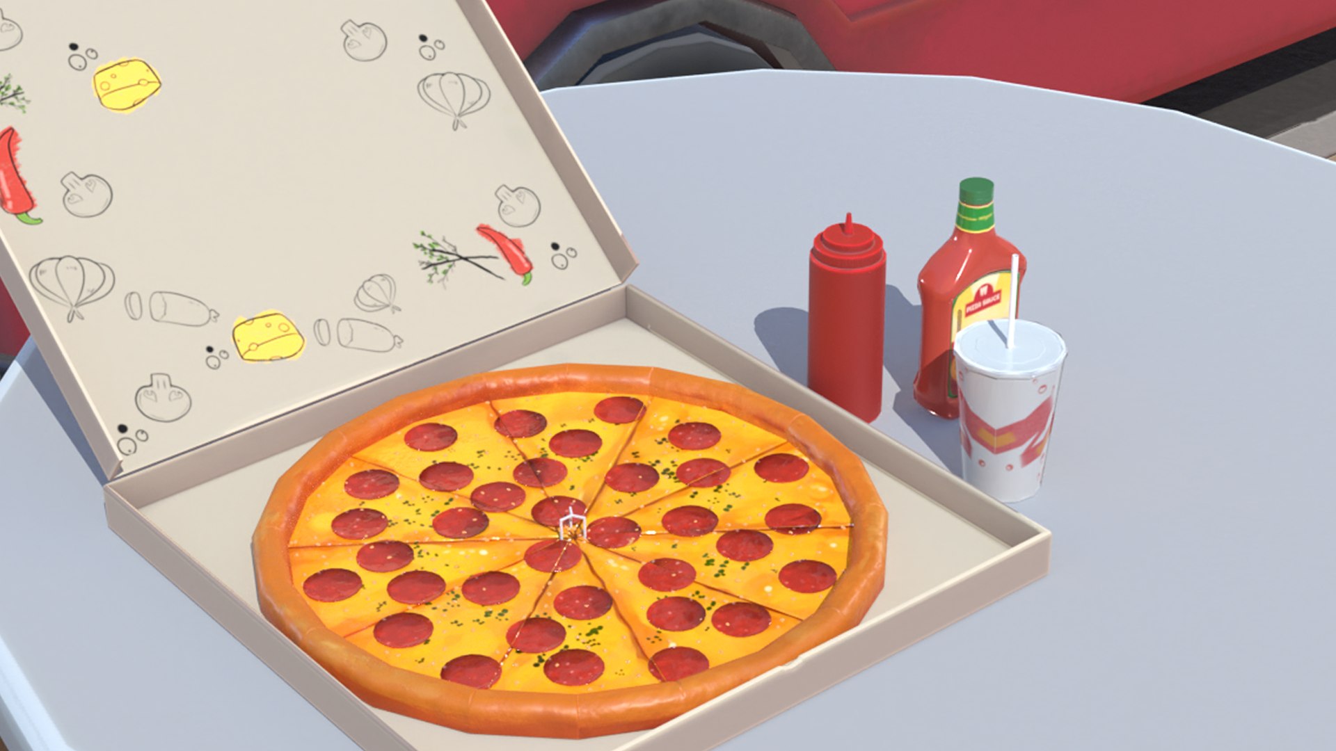 Stylized Pepperoni Pizza 3D Model - TurboSquid 2029303