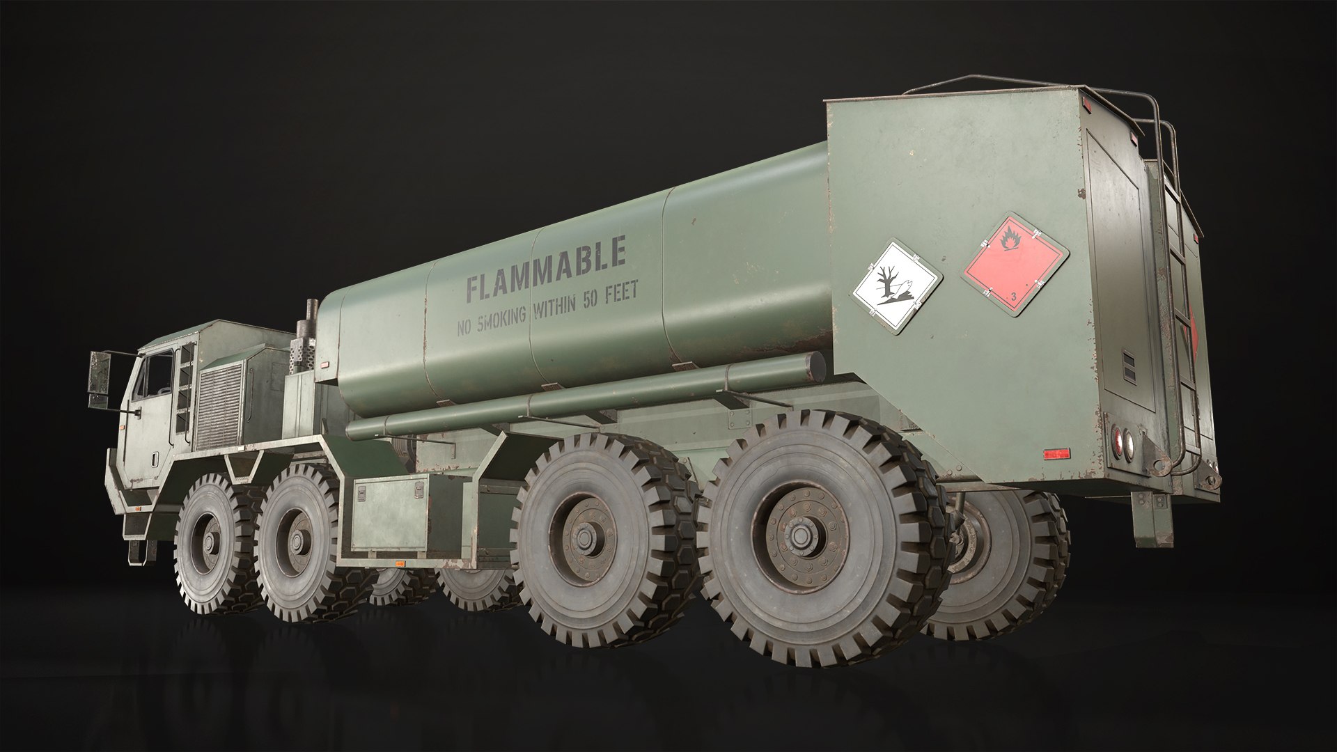 3D Heavy Military Truck V1 - Tanker - TurboSquid 2399390
