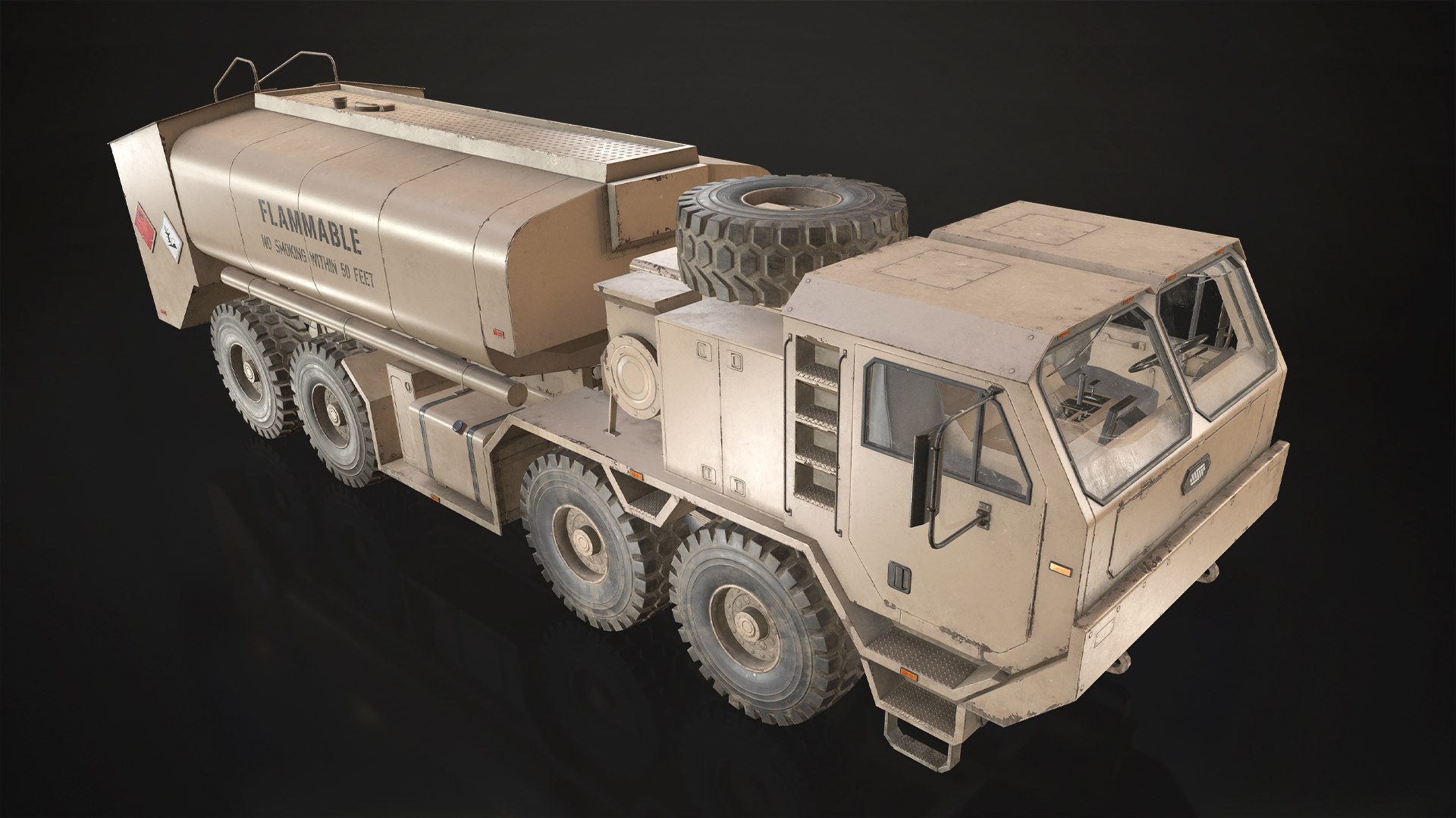 3D Heavy Military Truck V1 - Tanker - TurboSquid 2399390