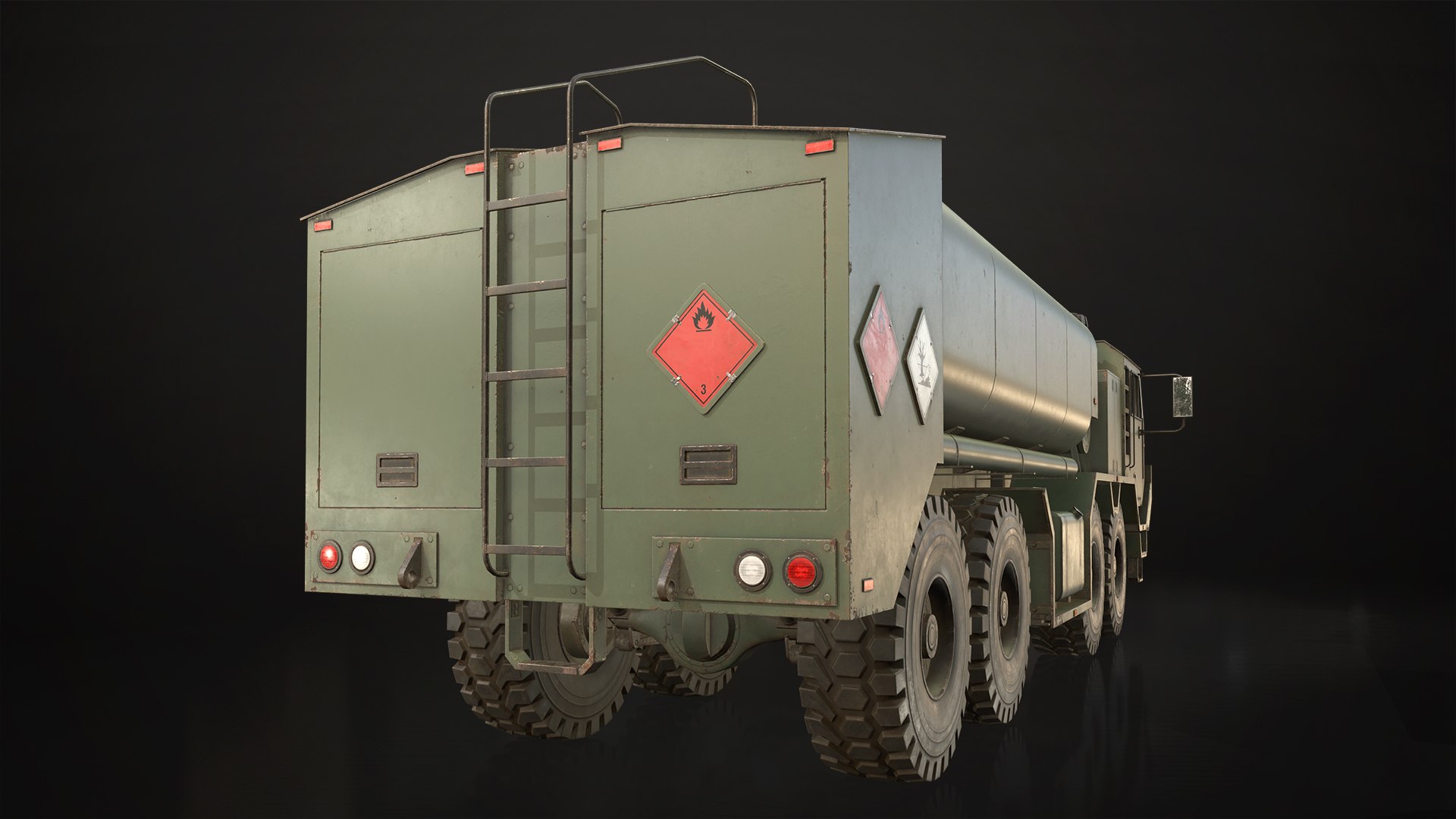 3D Heavy Military Truck V1 - Tanker - TurboSquid 2399390