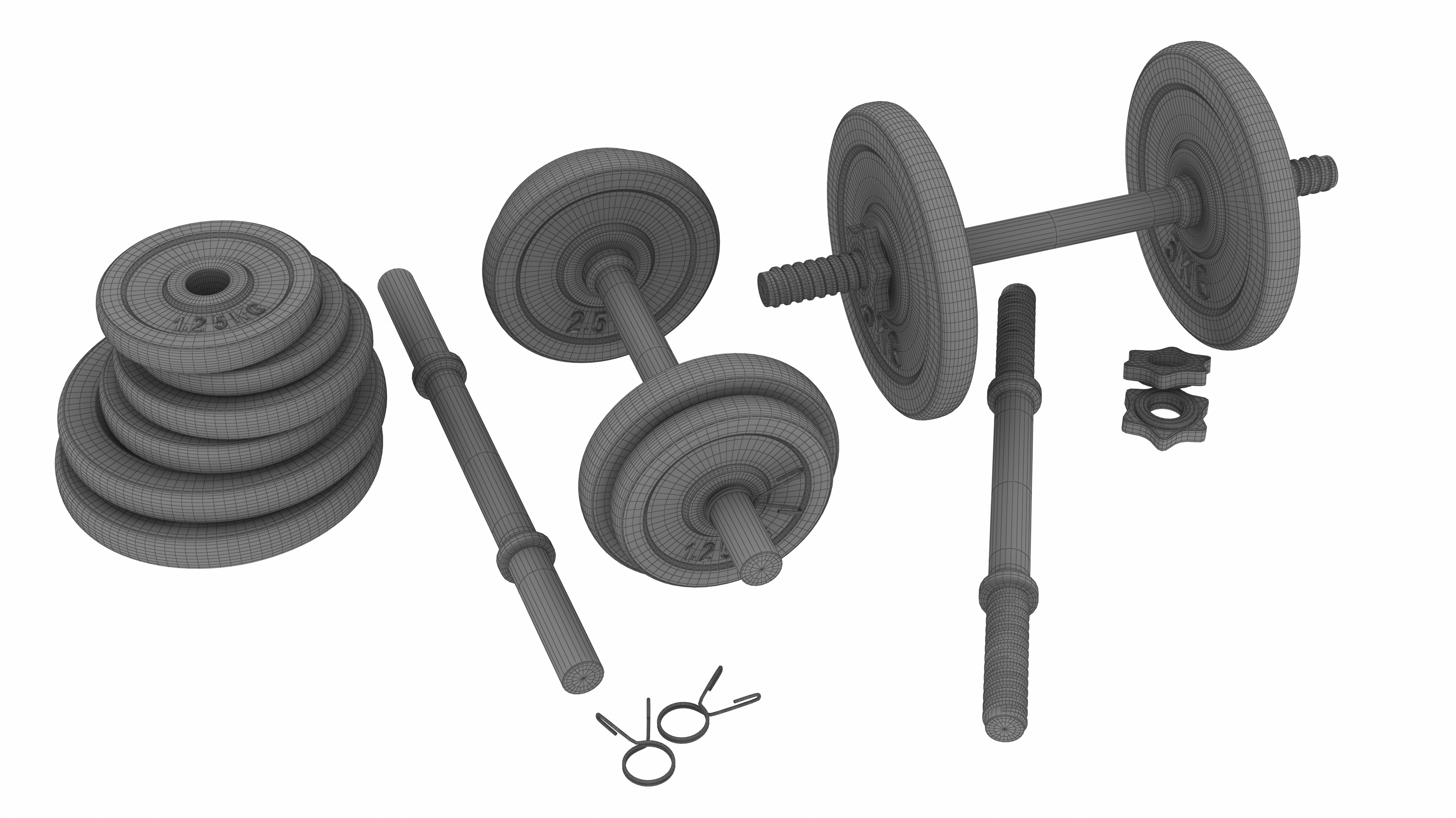 3D GYM Dumbell Big Collection model - TurboSquid 1828012