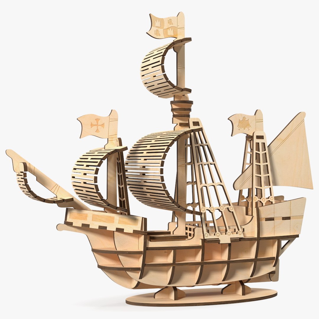 3D Wooden Puzzle Ship - TurboSquid 2059202