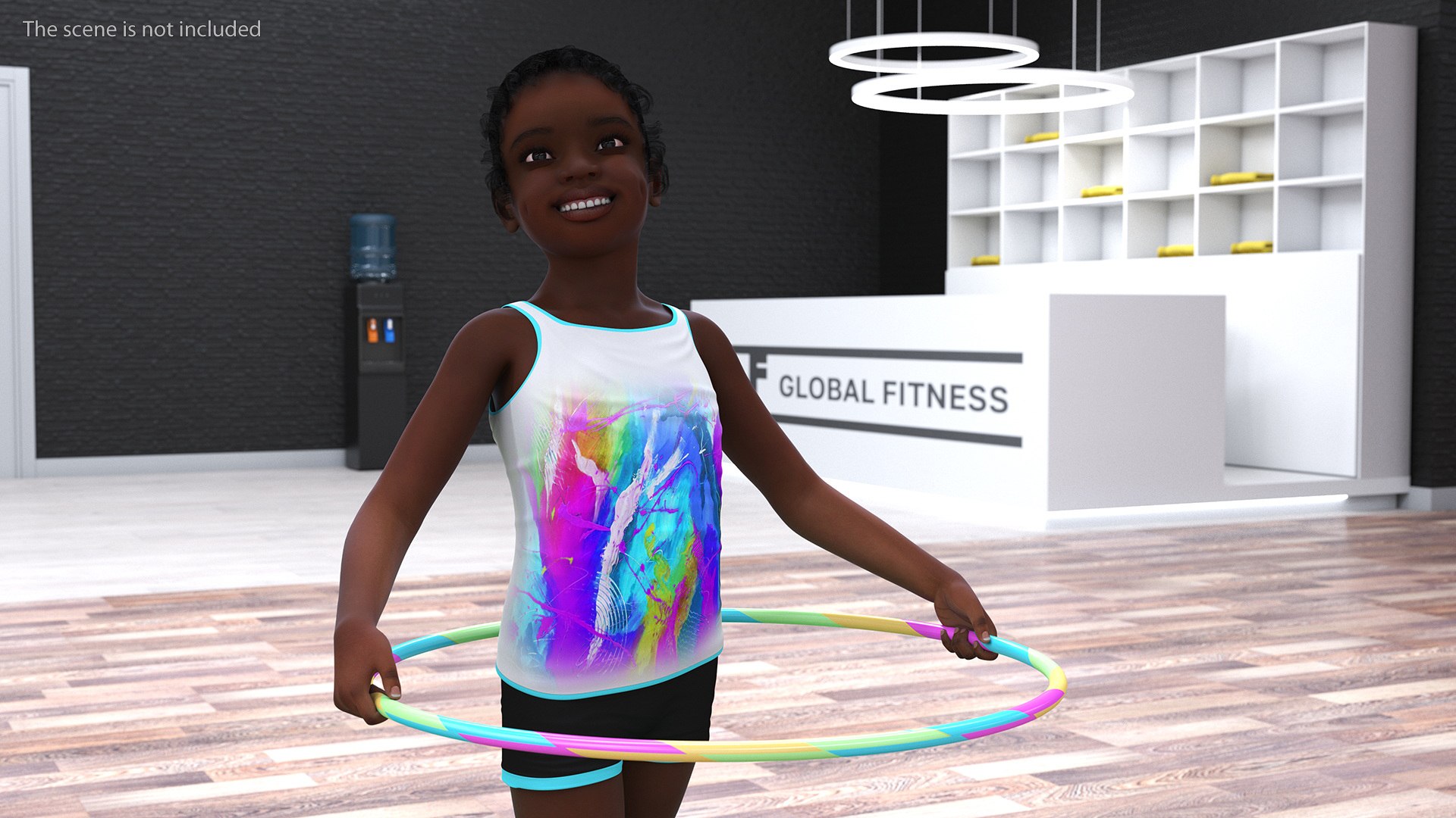 3D Smiling Sport Style Girl Child Standing Model - TurboSquid 2098145