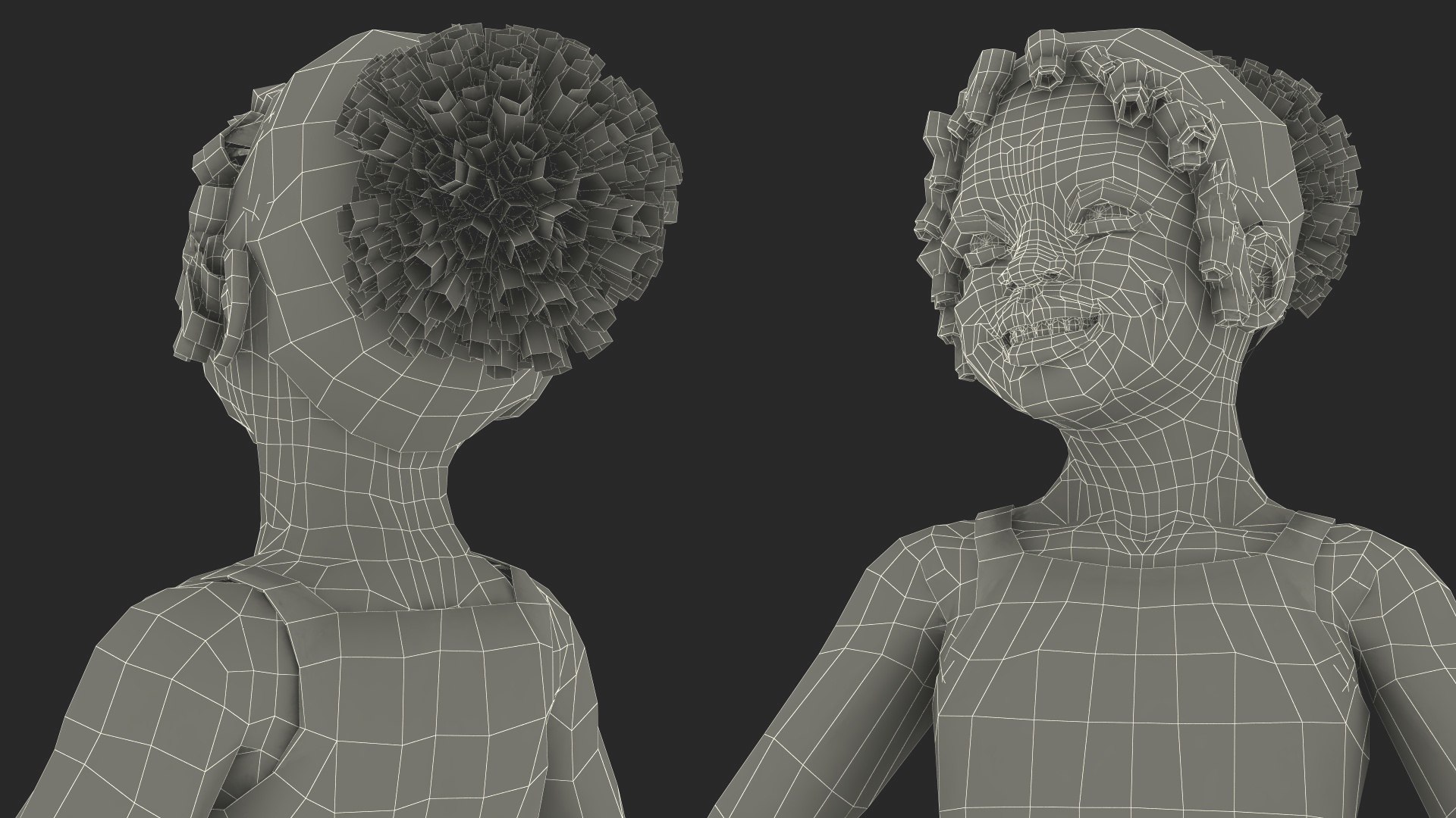 3D Smiling Sport Style Girl Child Standing Model - TurboSquid 2098145