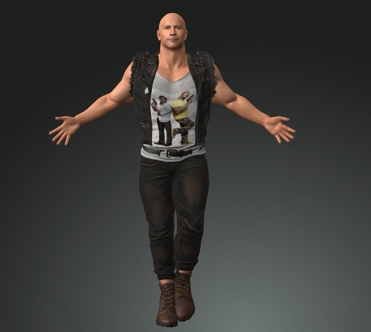 Man character dwayne johnson 3D - TurboSquid 1522776