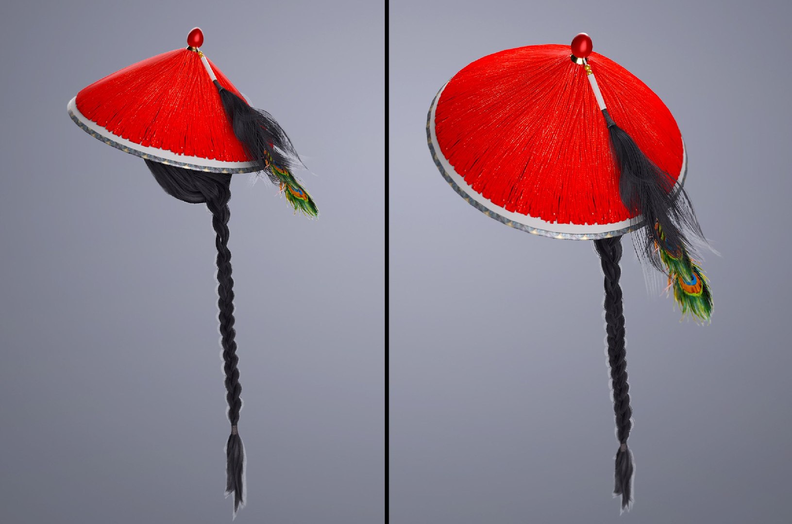 3D Official Hats Of The Qing Dynasty In Ancient China - TurboSquid 2202297