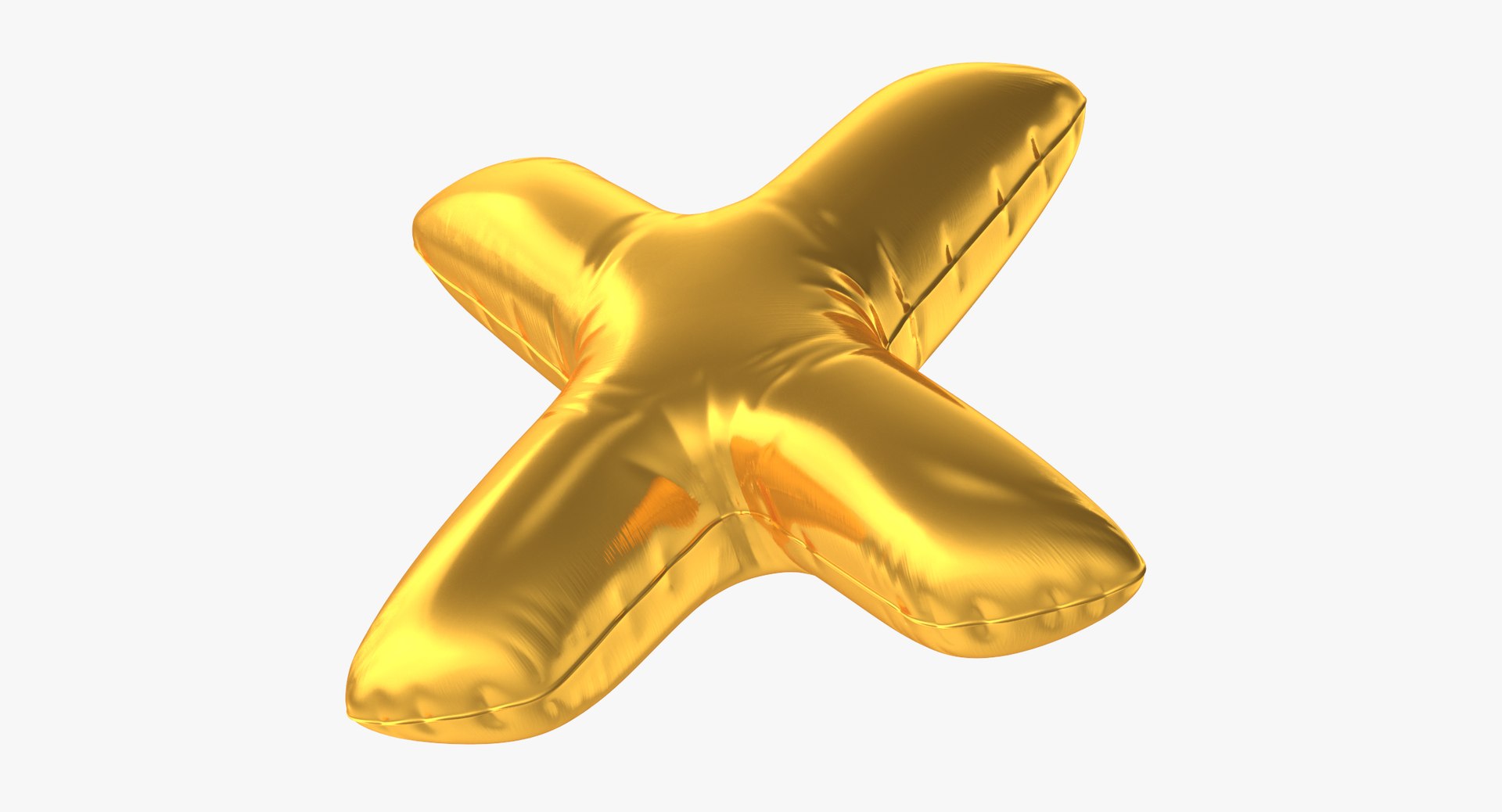 3D Model Foil Balloon Letter X - TurboSquid 1214990