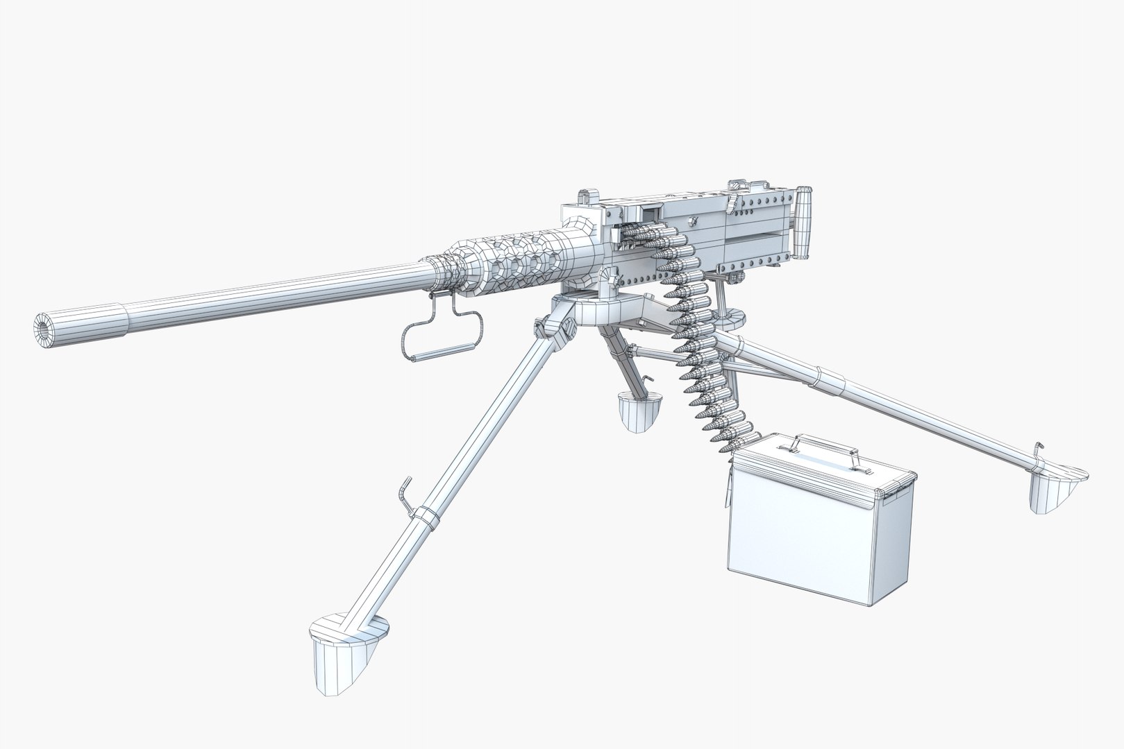 3D Machine Gun M2 Browning - TurboSquid 1878419